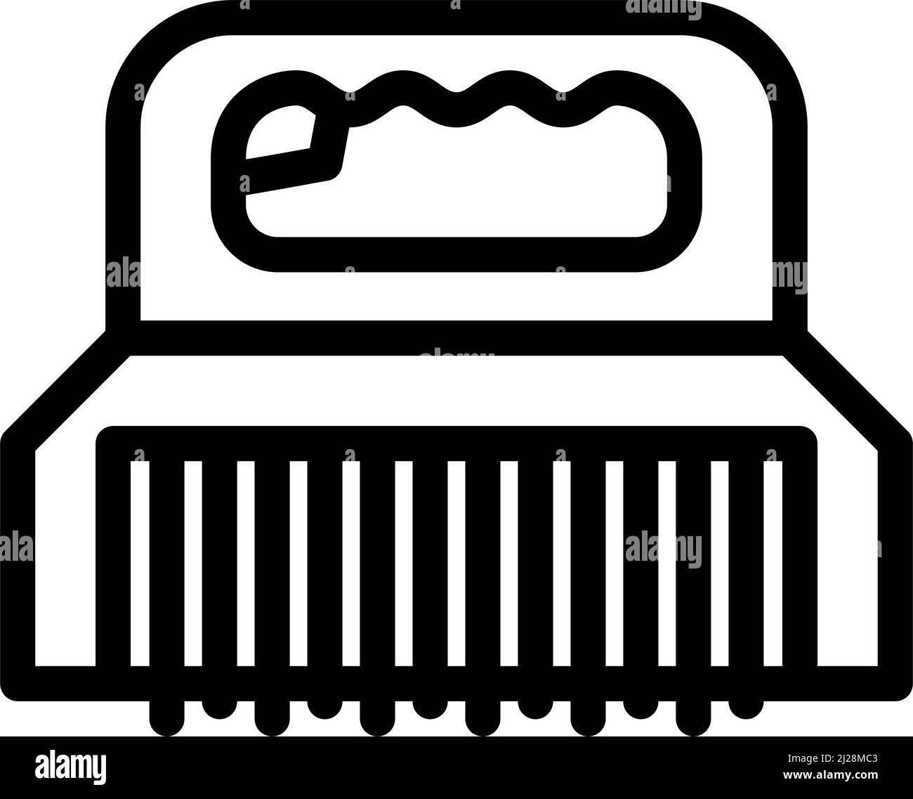 manual skinning machine line icon vector illustration Stock Vector ...