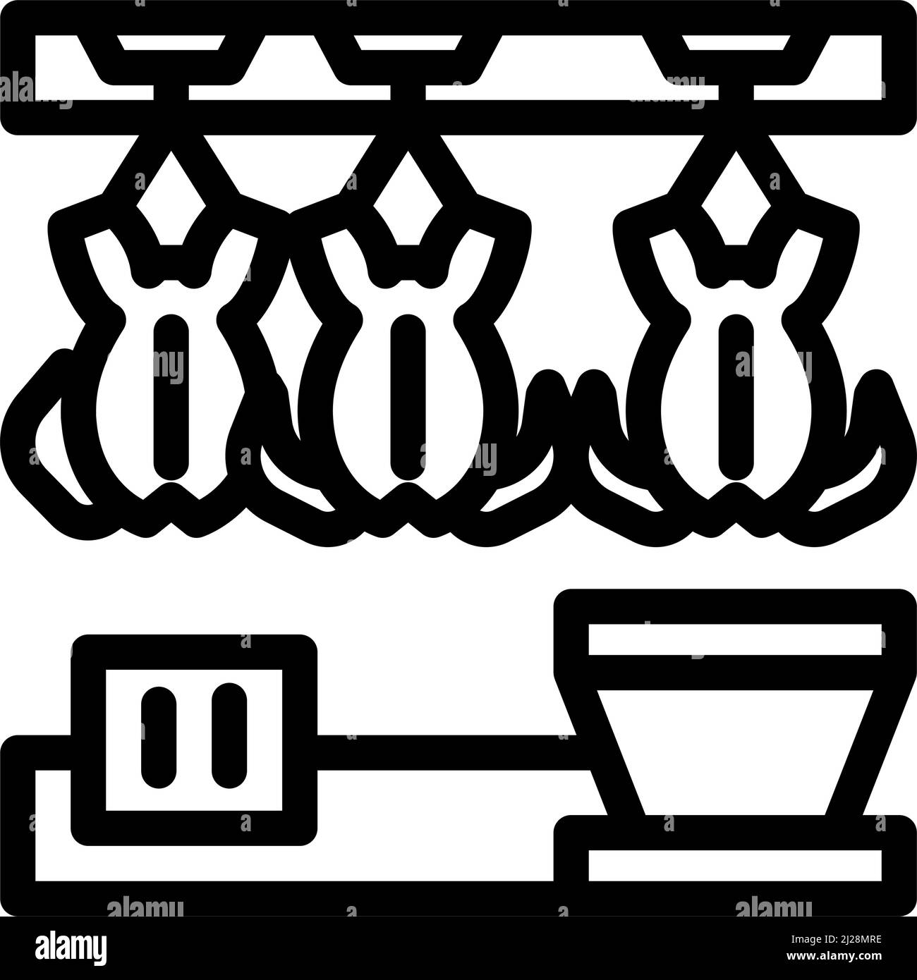 chicken processing line icon vector illustration Stock Vector Image ...