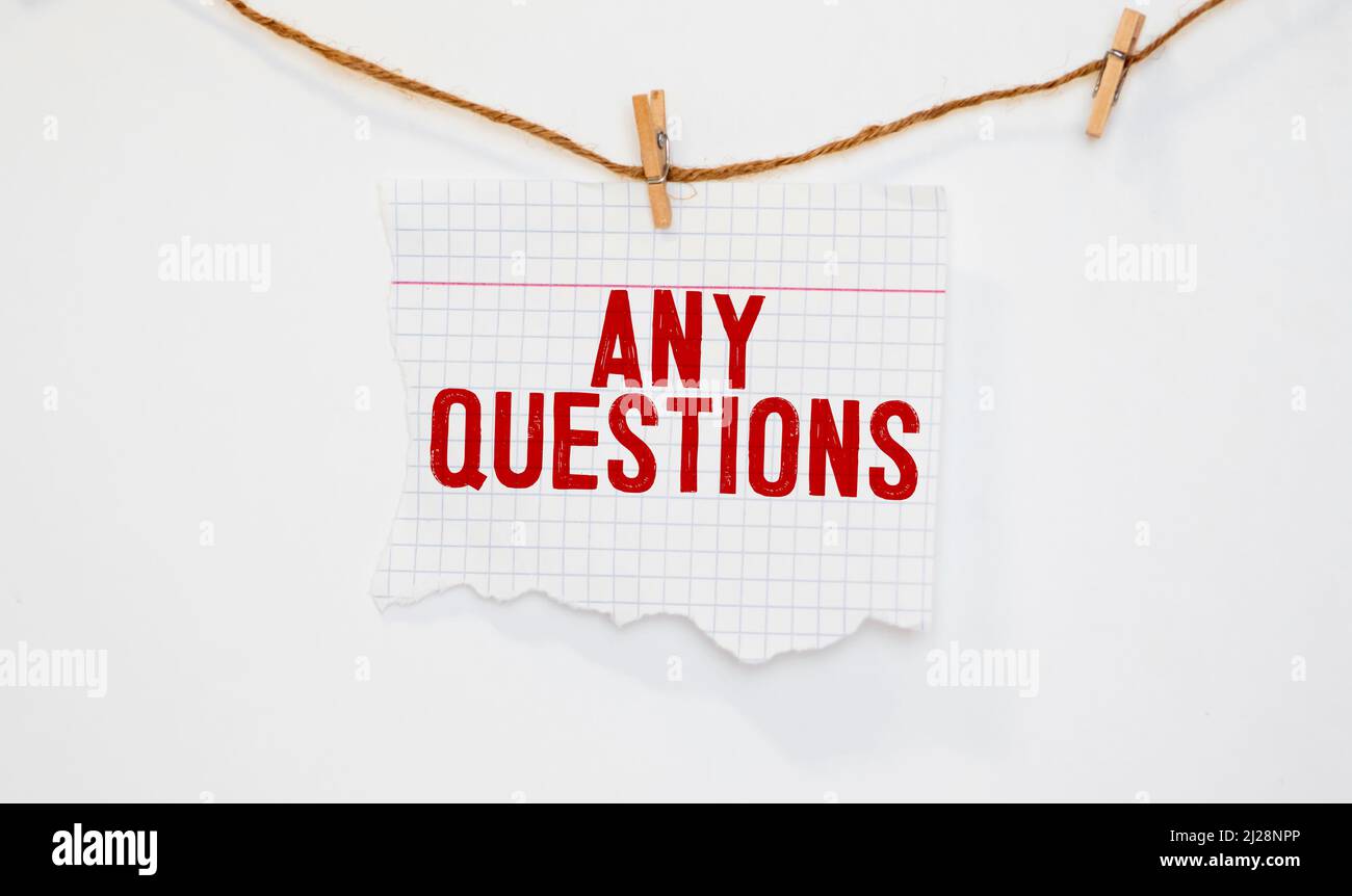 Handwriting Announcement text showing Any Questions. Business concept ... Handwriting Announcement text showing Any Questions. Business concept ...