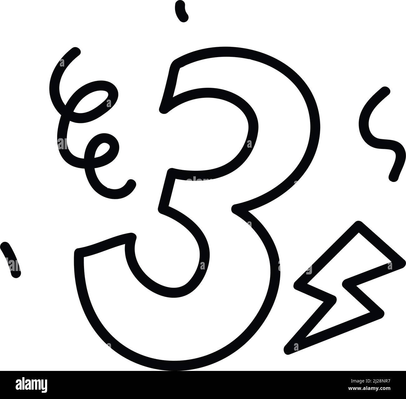 number three design Stock Vector Image & Art - Alamy