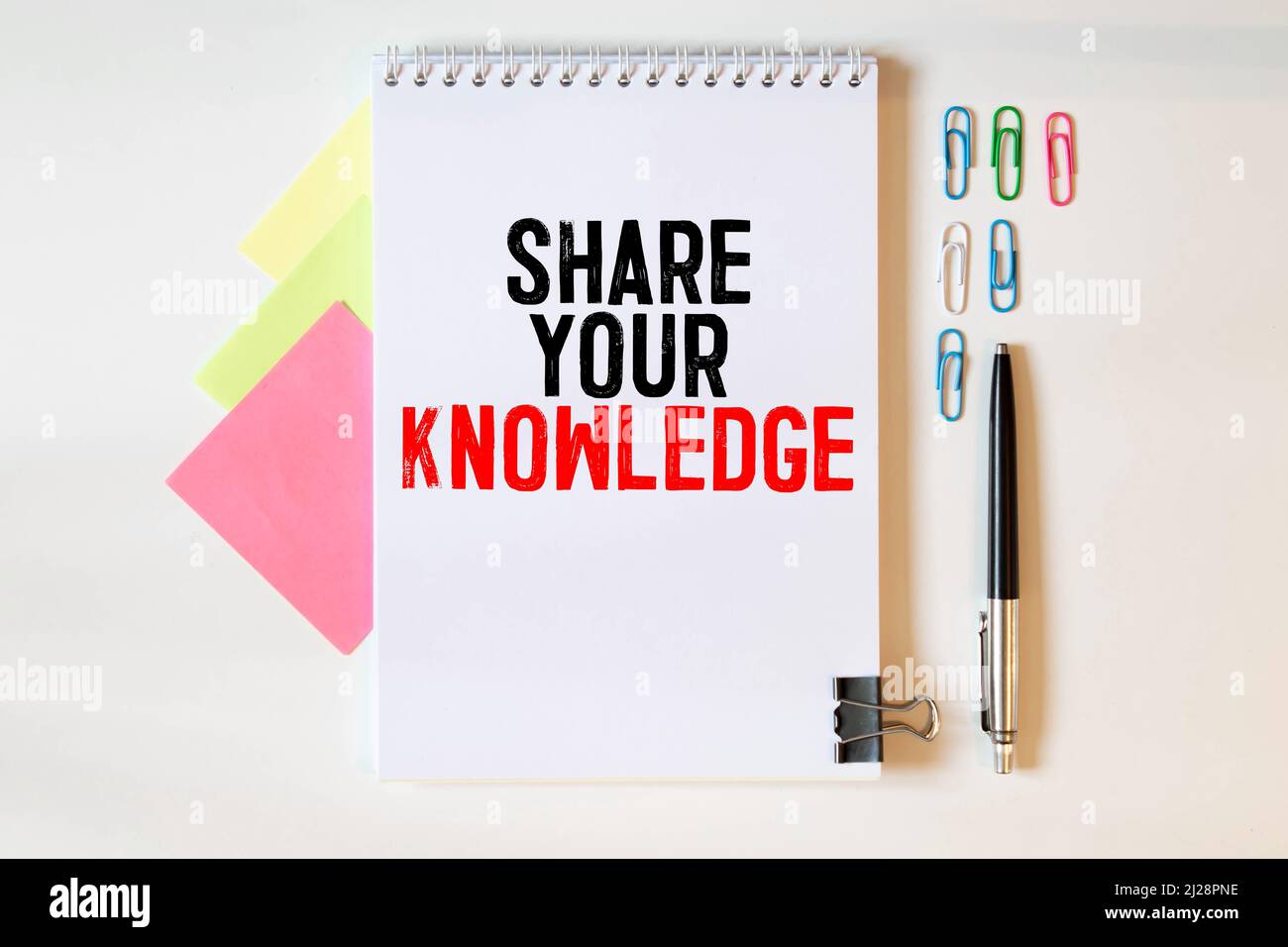 Share Your Knowledge text written on a notebook with pencils Stock ...