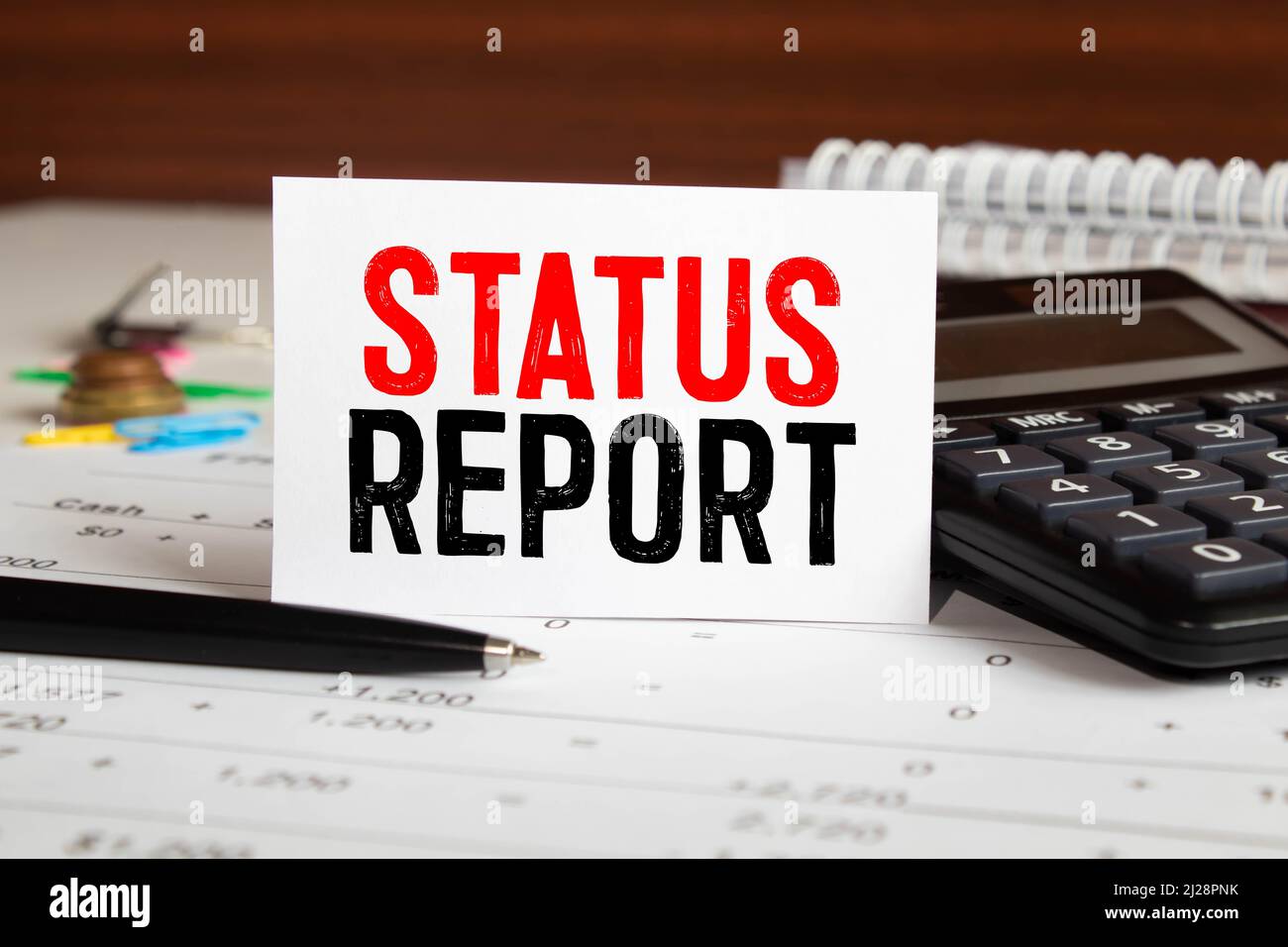 Word writing text Status Report. Business concept for Update. Yellow ...