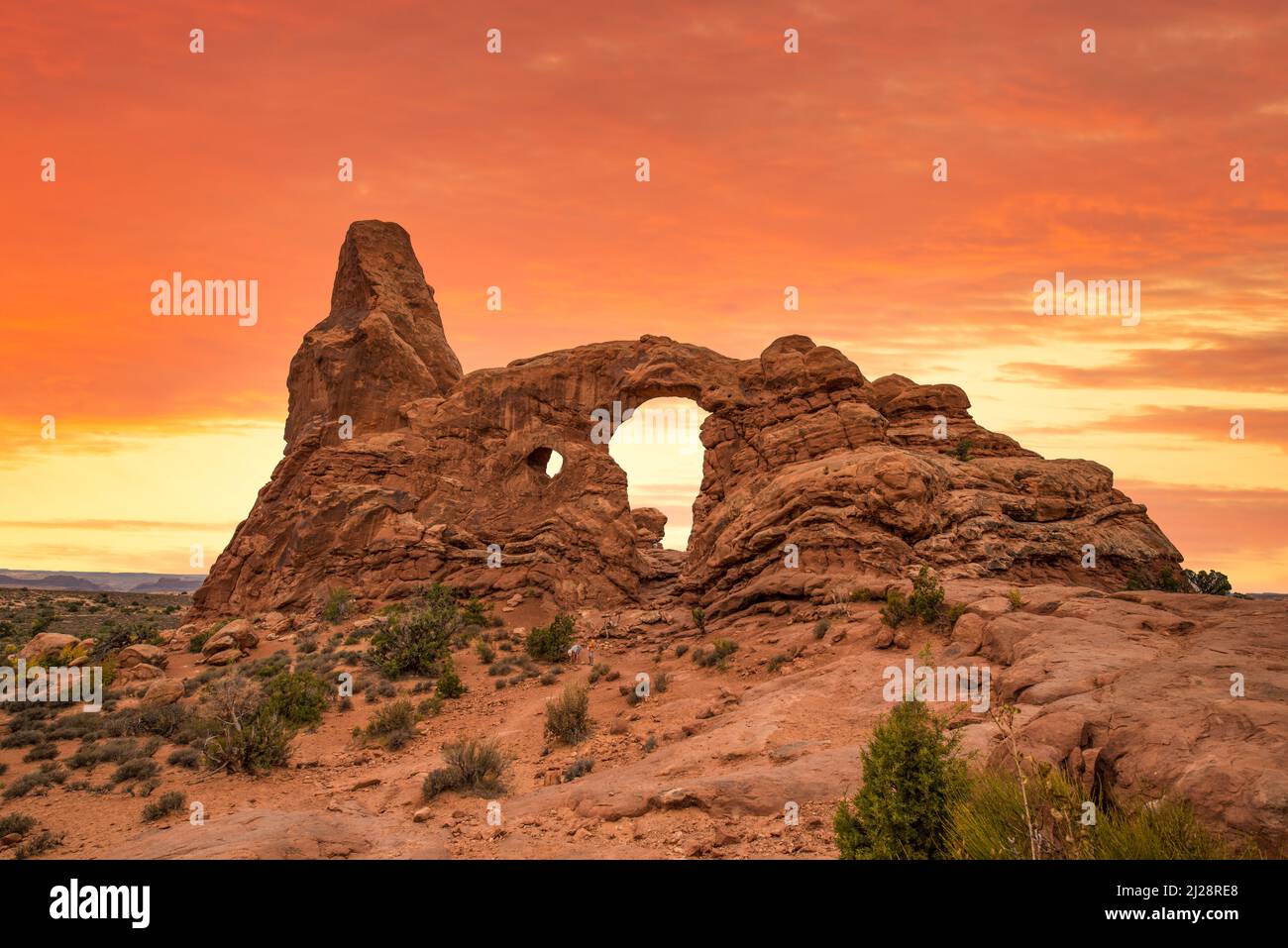 Turret Arch in Arches Nationla Park, Utah Stock Photo - Alamy
