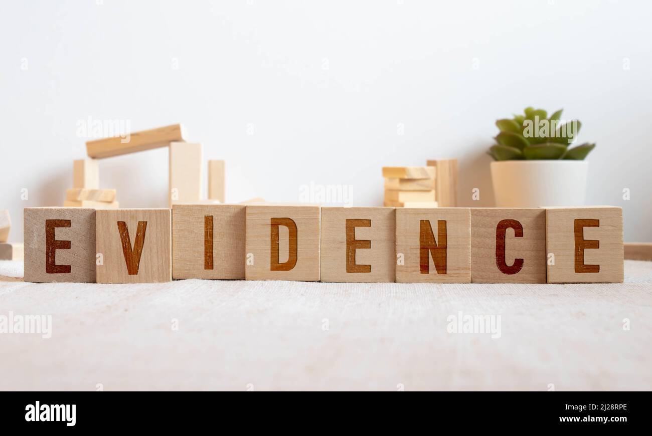 Evidence text on red hi-res stock photography and images - Alamy