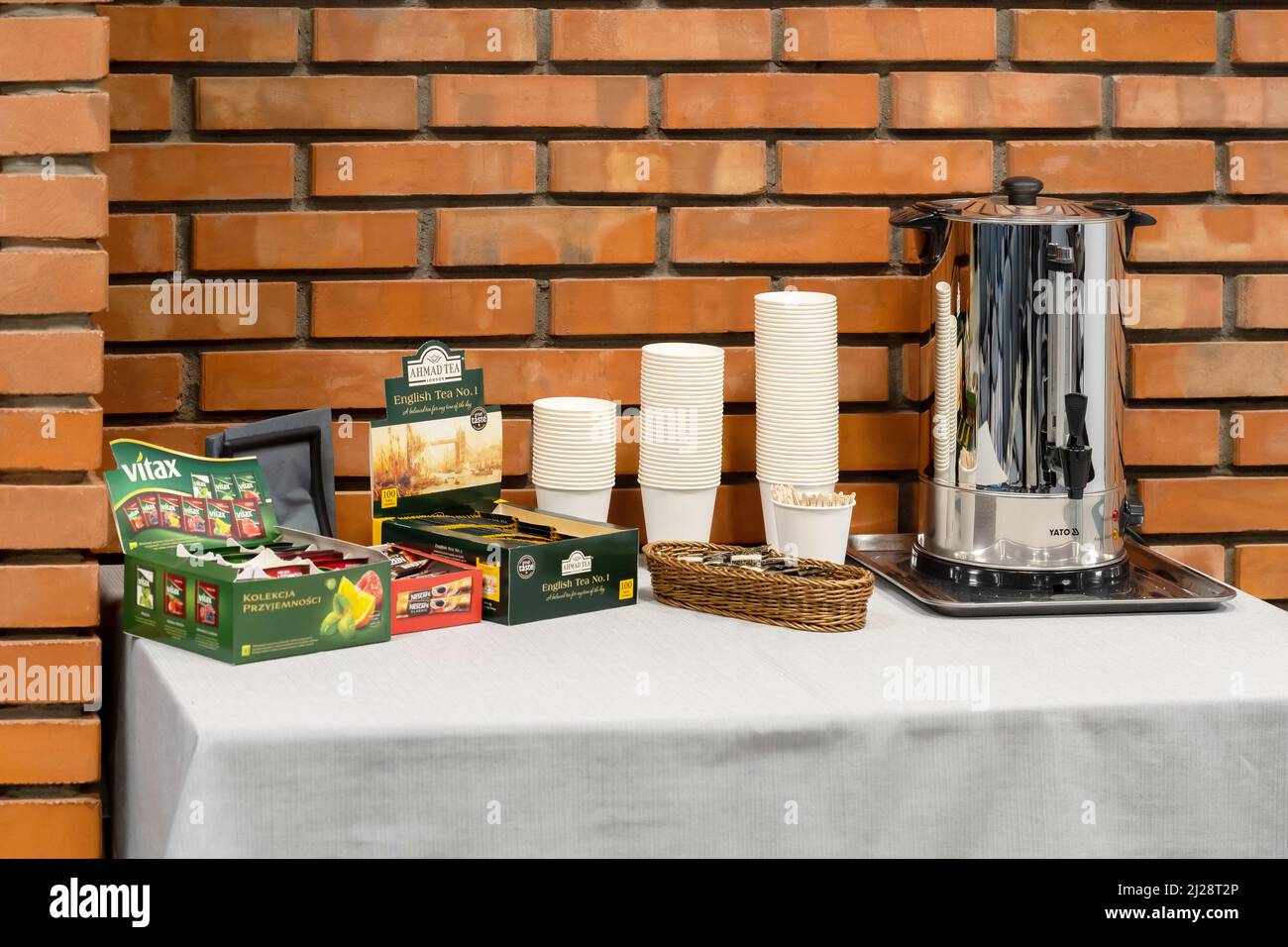 Corporate business event conference meeting, seminar, course tea ...