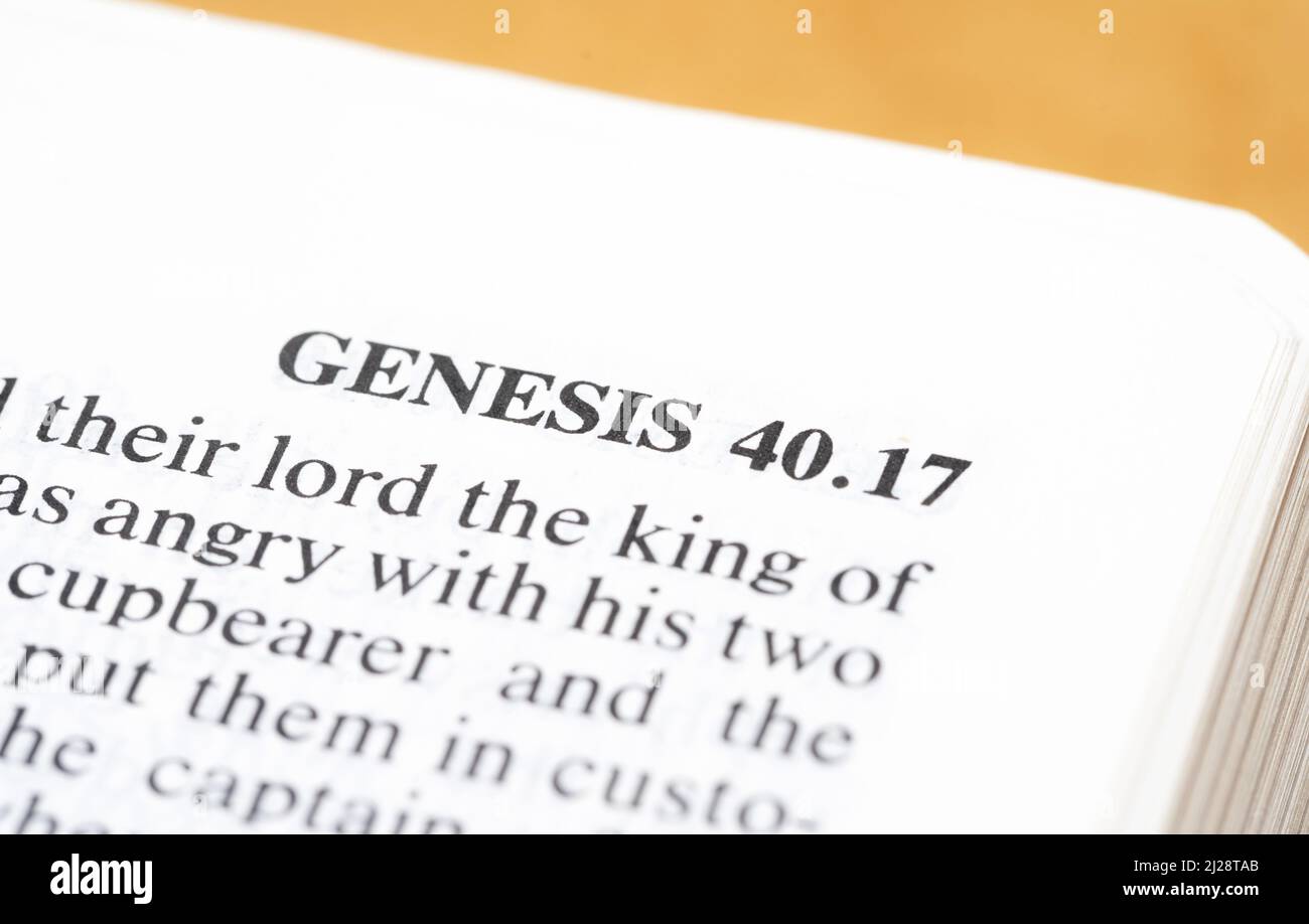 Genesis, the first book of the Old Testament, Holy Bible beginning ...
