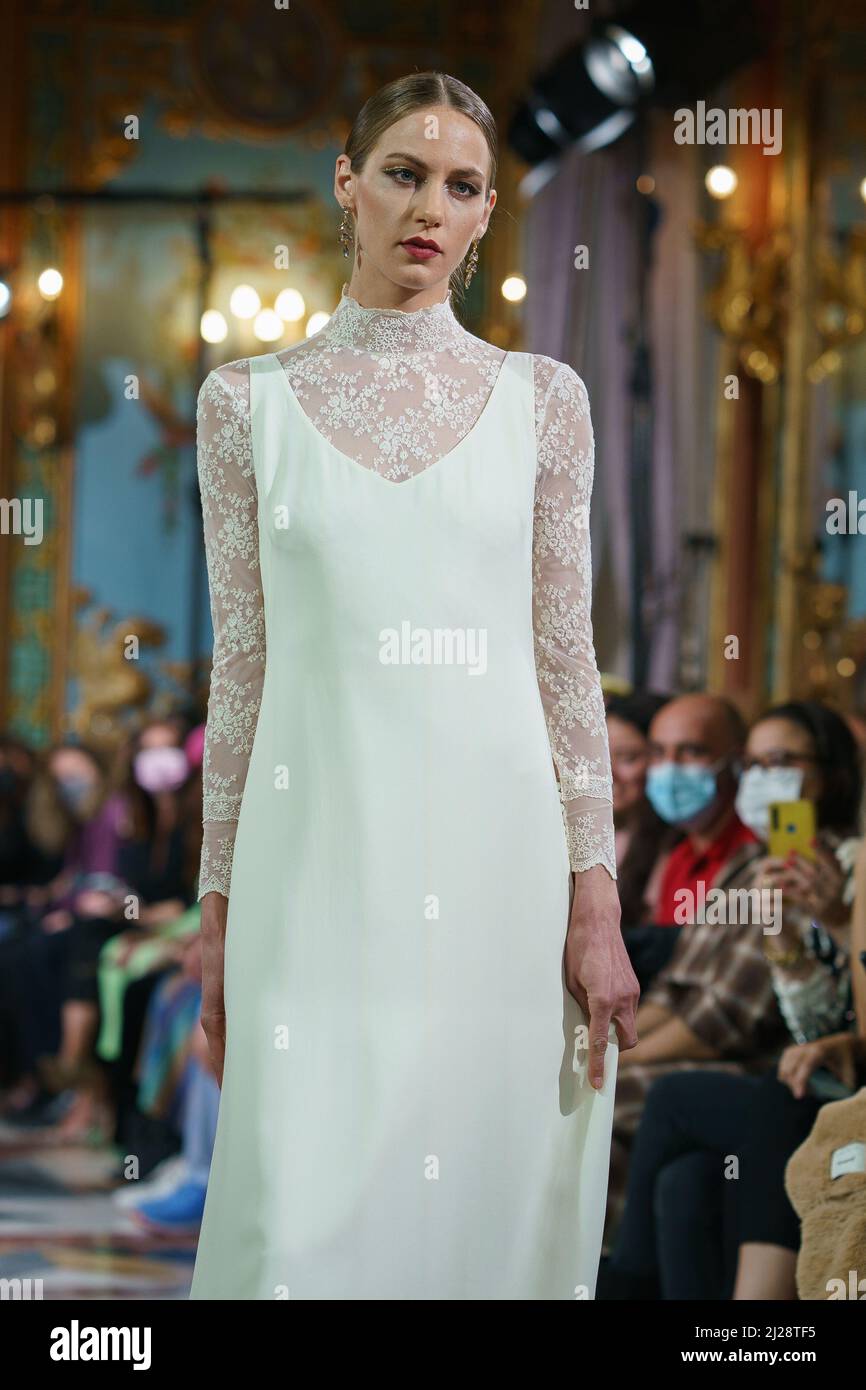 A model showcases Lorena Merino design during the Atelier Couture ...