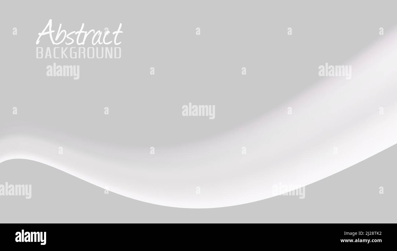 Abstract simple colorless wave on gray background. Minimal vector ...