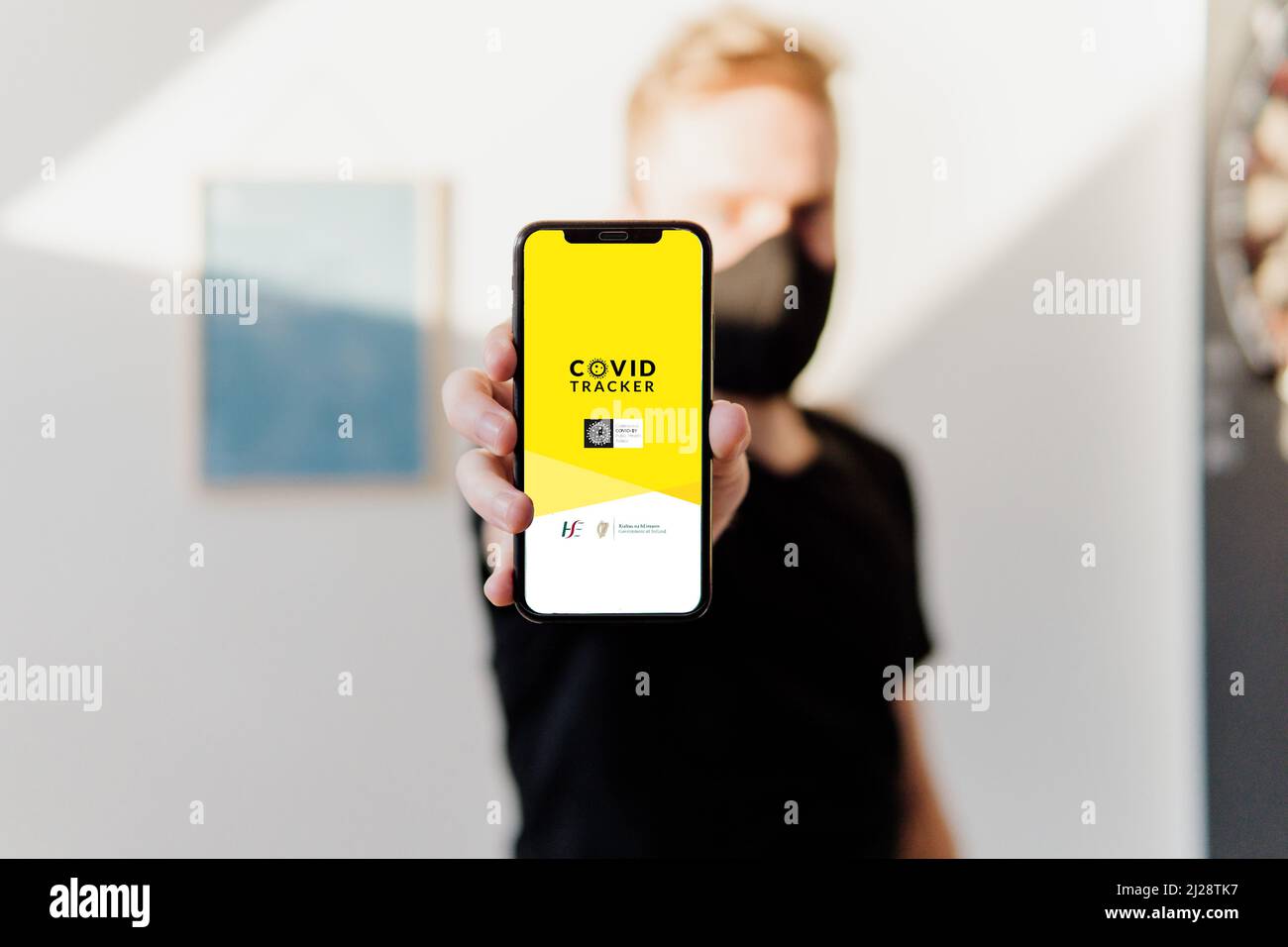 Covid Tracker app. Ireland Stock Photo - Alamy