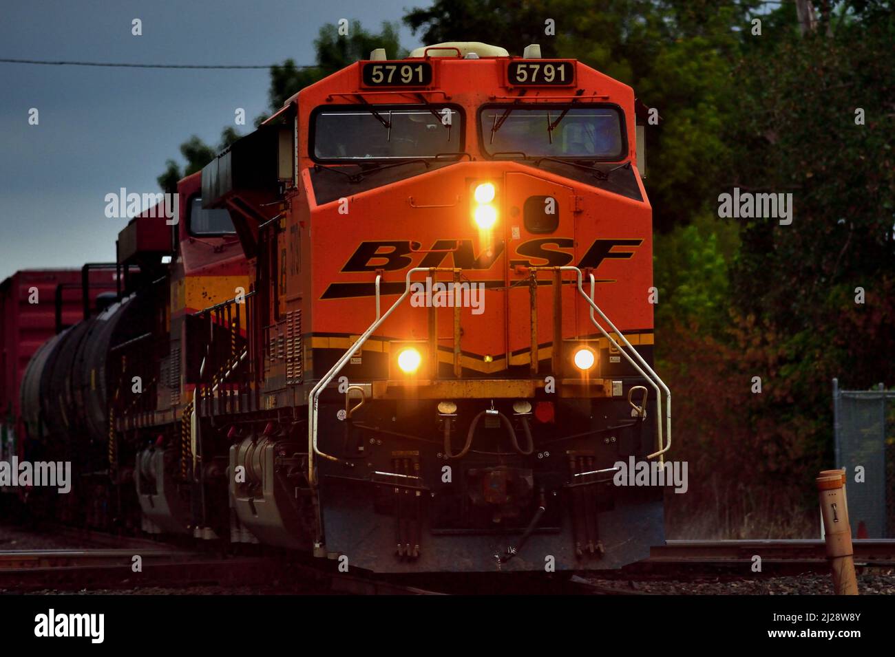 Bartlett, Illinois, USA. Run through Burlington Northern Santa Fe Railway and Kansas City ...