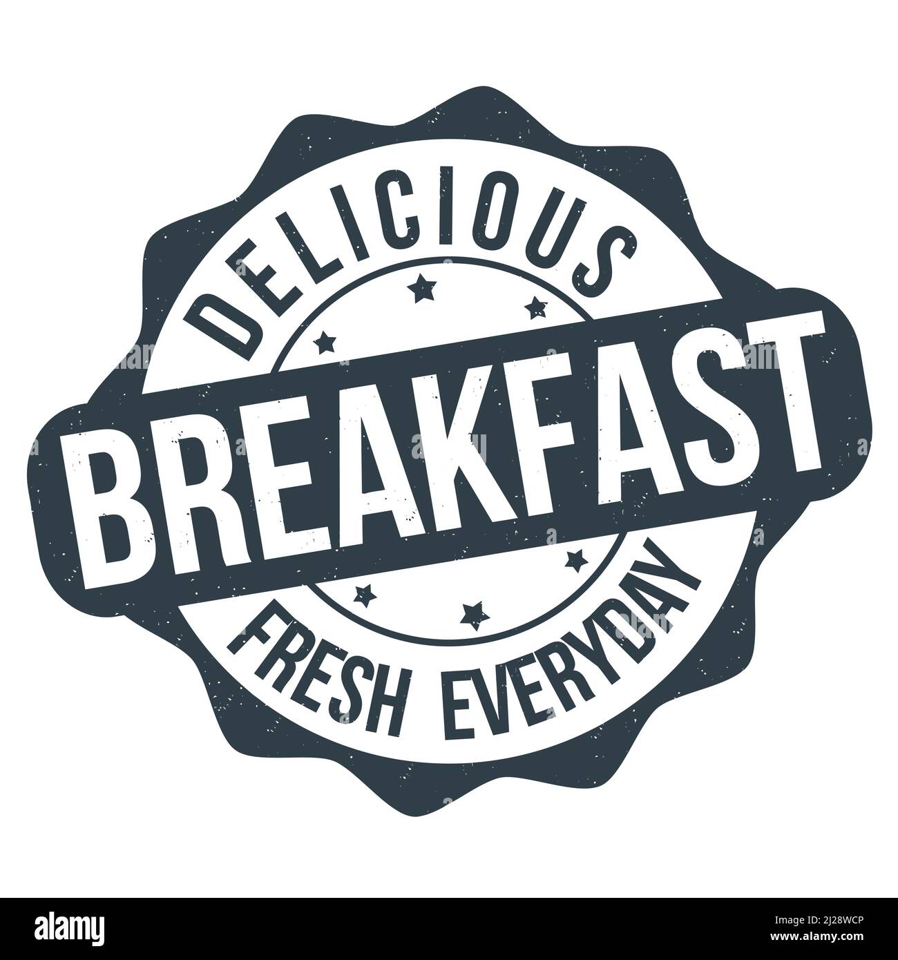 Breakfast grunge rubber stamp on white background, vector illustration ...