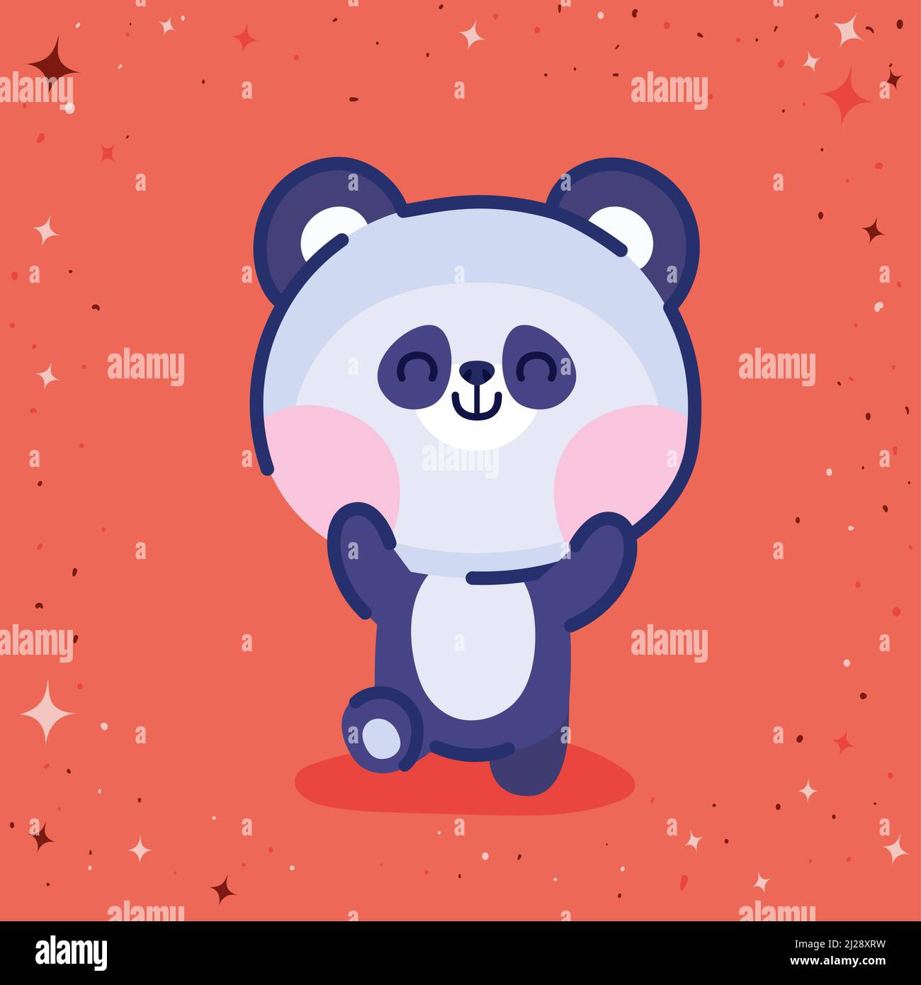 happy panda poster Stock Vector Image & Art - Alamy