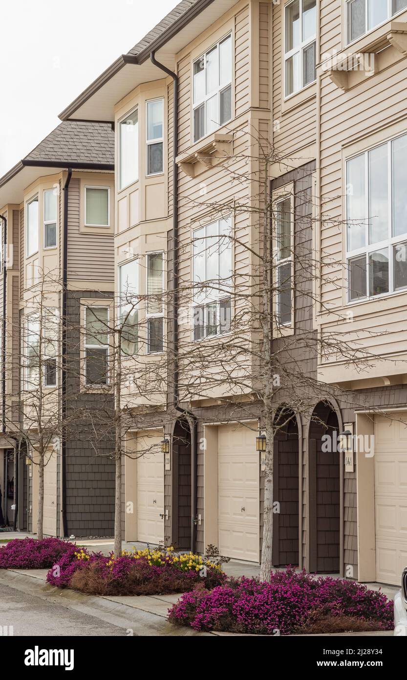 Brand new apartment building in BC, Canada. Canadian modern residential ...