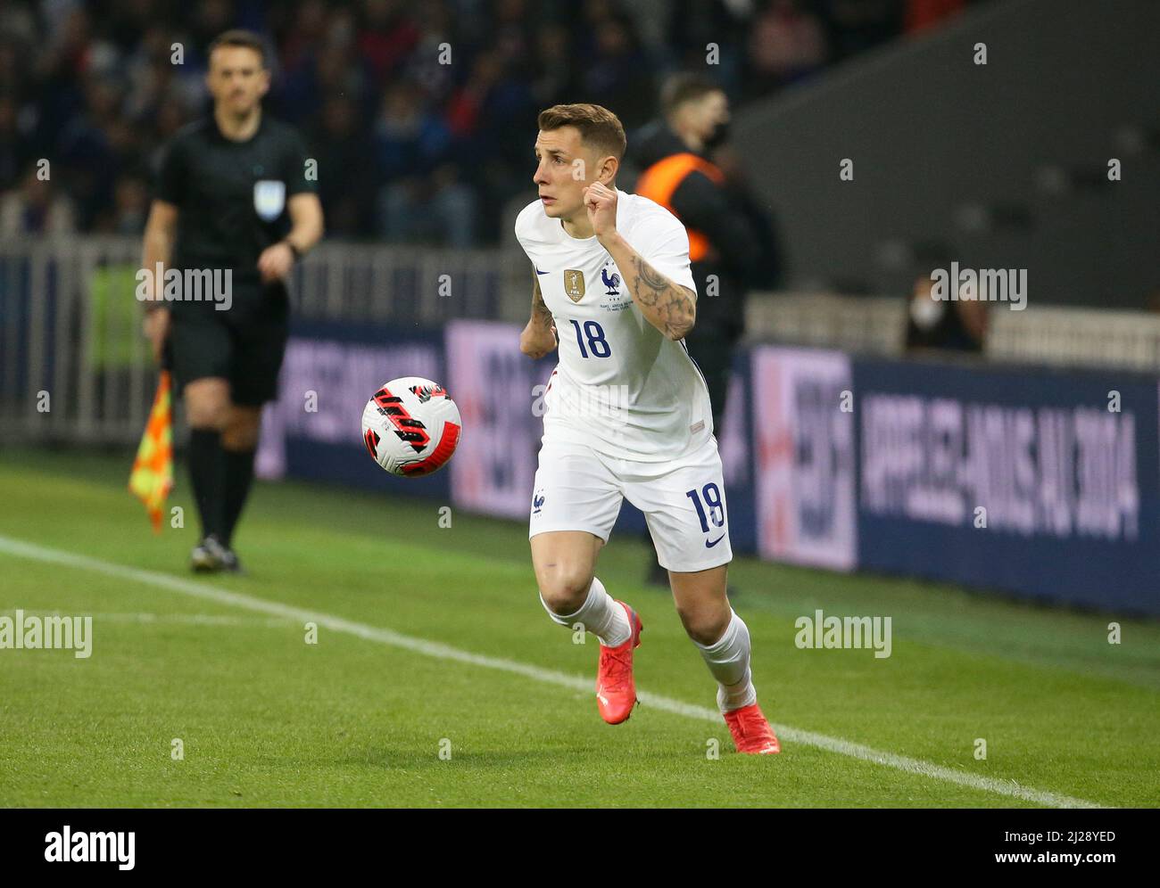 Lucas Digne of France during the International Friendly football match ...