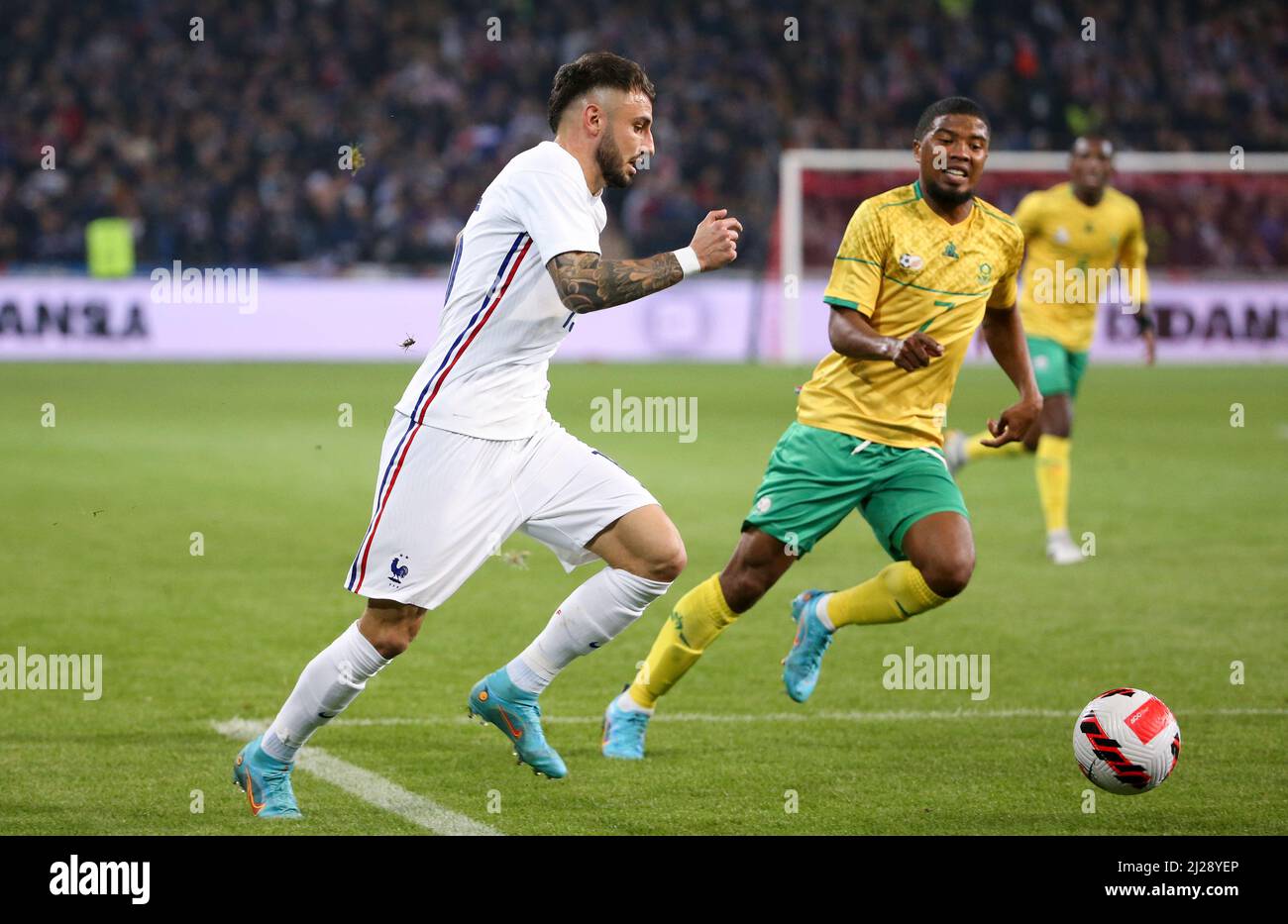 Jonathan Clauss of France, Lyle Lakay of South Africa during the ...