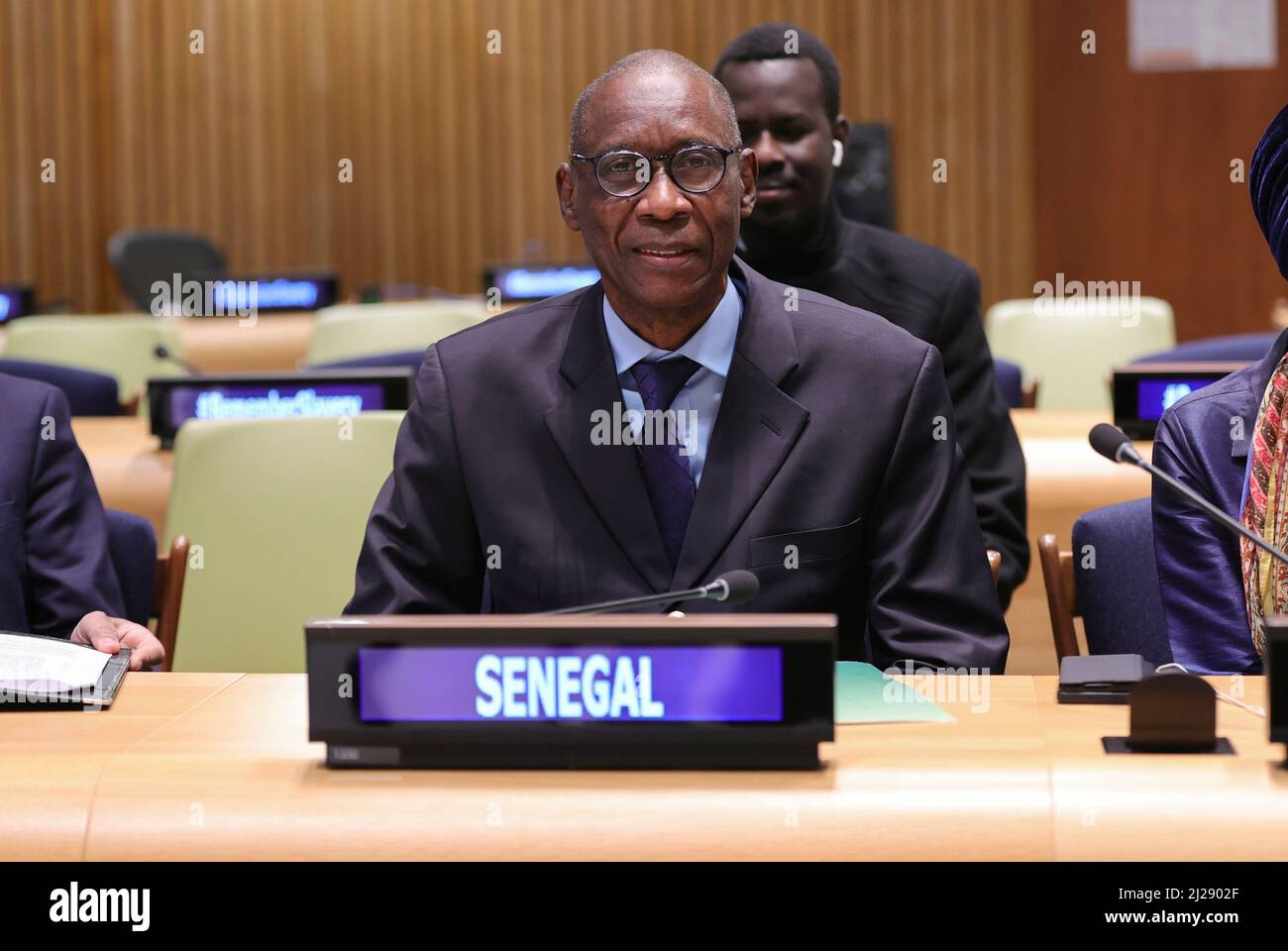 United Nations, New York, USA, March 29, 2022 - Cheikh NIANG ...