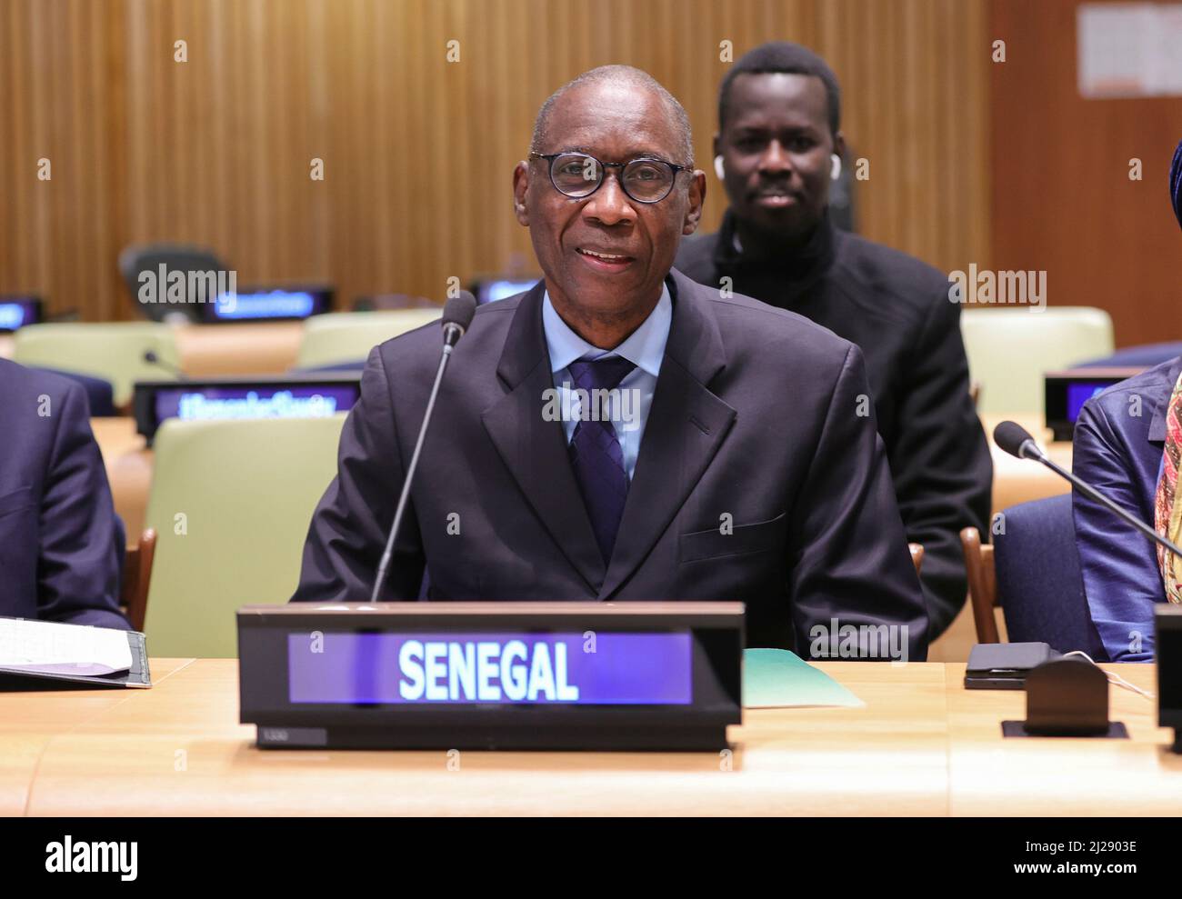 United Nations, New York, USA, March 29, 2022 - Cheikh NIANG ...