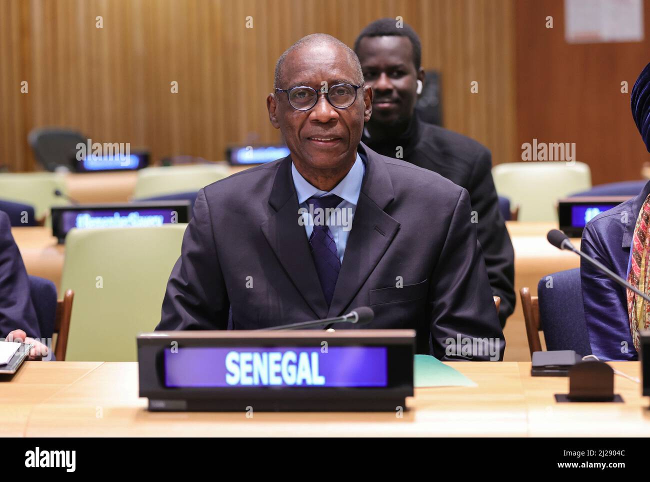 United Nations, New York, USA, March 29, 2022 - Cheikh NIANG ...