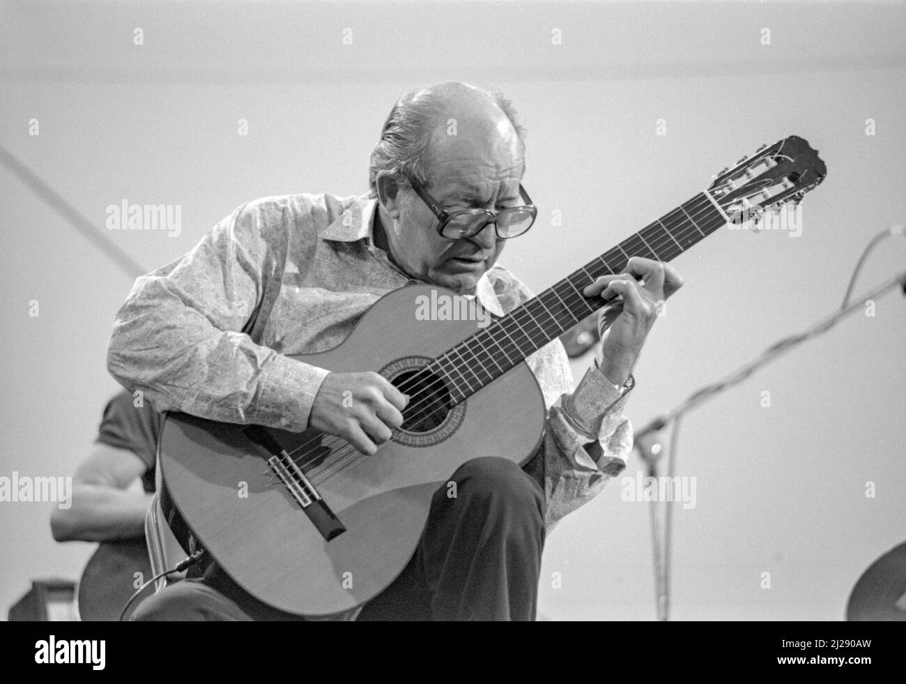 American jazz guitarist Charlie Byrd performng at the 1982 Capital ...