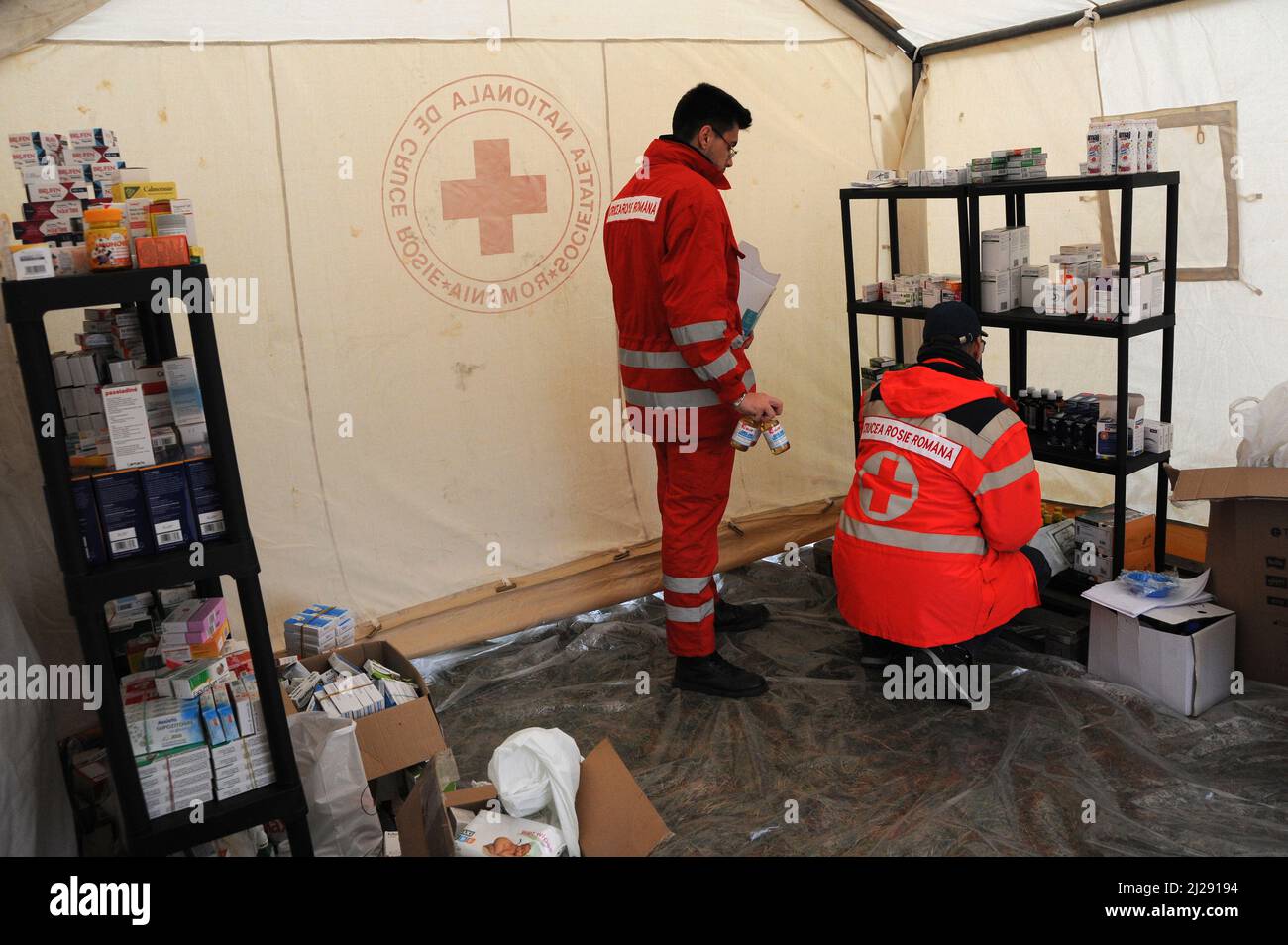 Isaccea border post - romania. refugees welcome ukraine Stock Photo - Alamy