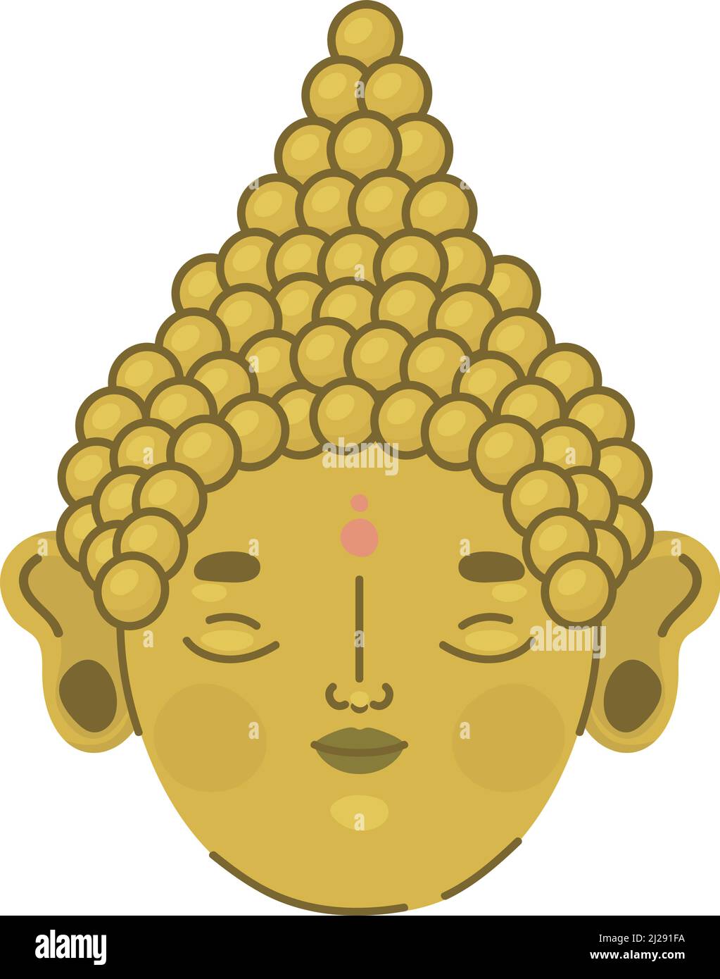 golden buddha face Stock Vector Image & Art - Alamy