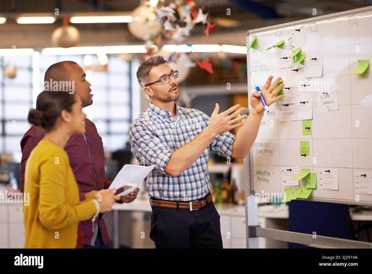 Come up with the idea then execute it. Shot of a group of coworkers ...