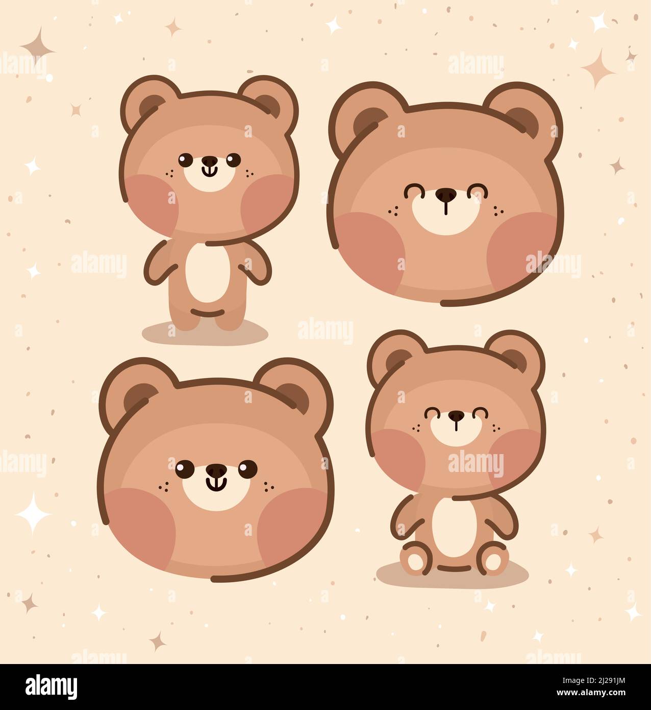 Four bears Stock Vector Images - Alamy