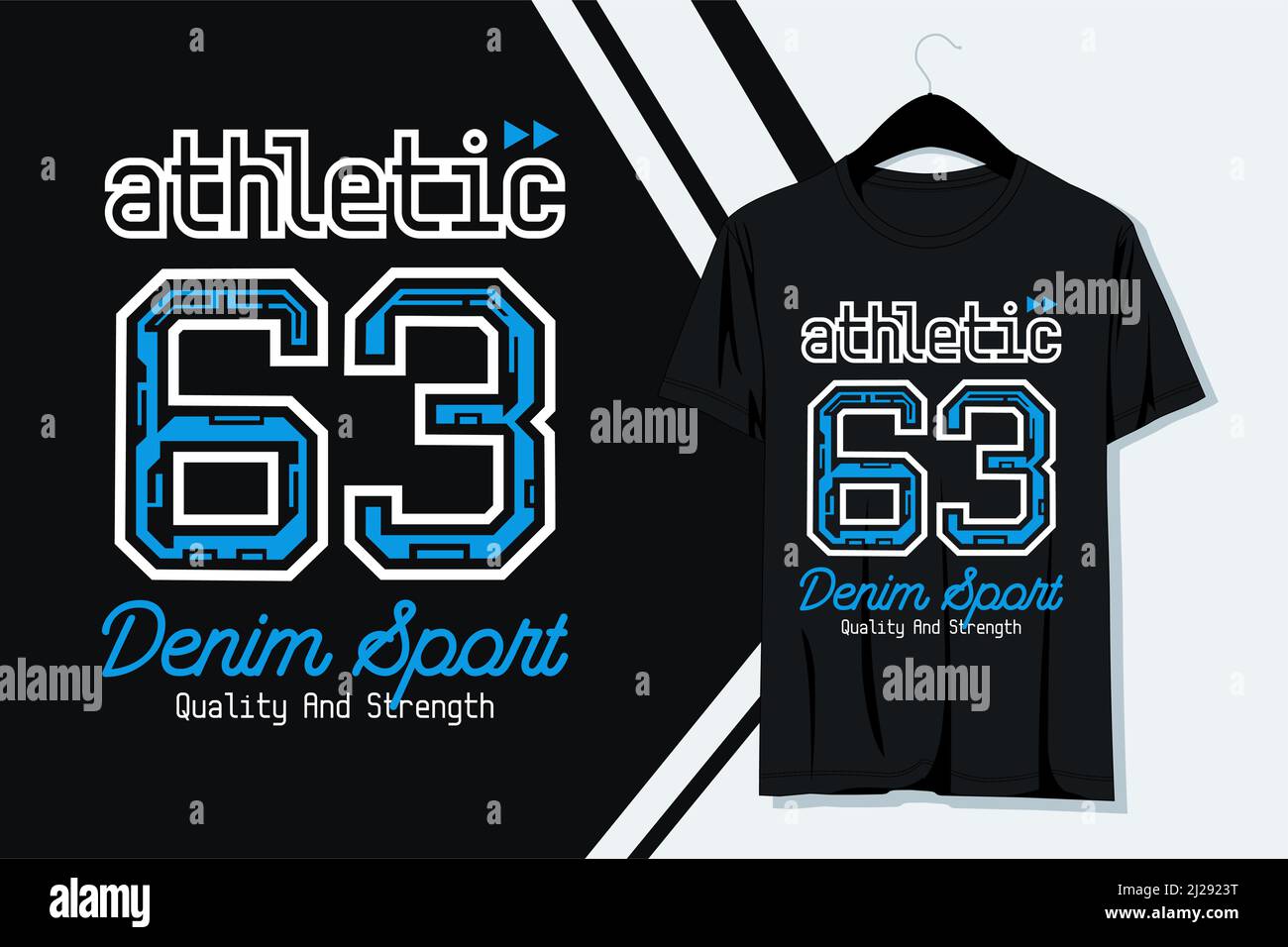 Athletic number 63 typography vector illustration to print on t-shirts ...