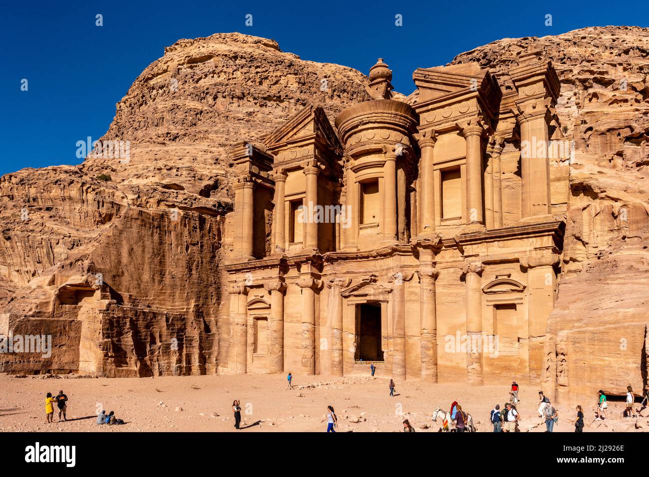 The Exterior Of The Monastery ‘Al-Deir’, Petra, Jordan Stock Photo - Alamy