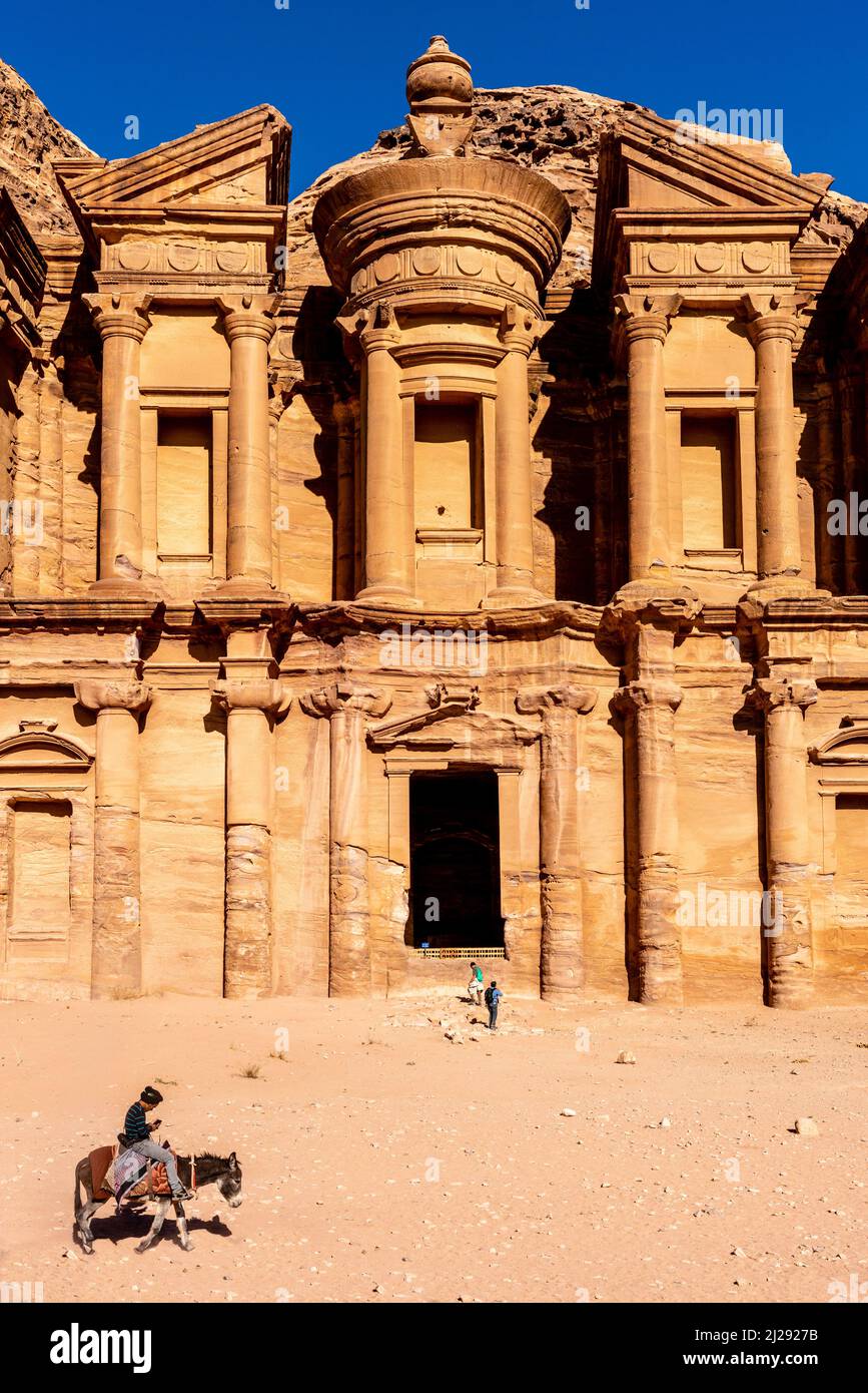 The Exterior Of The Monastery ‘Al-Deir’, Petra, Jordan Stock Photo - Alamy
