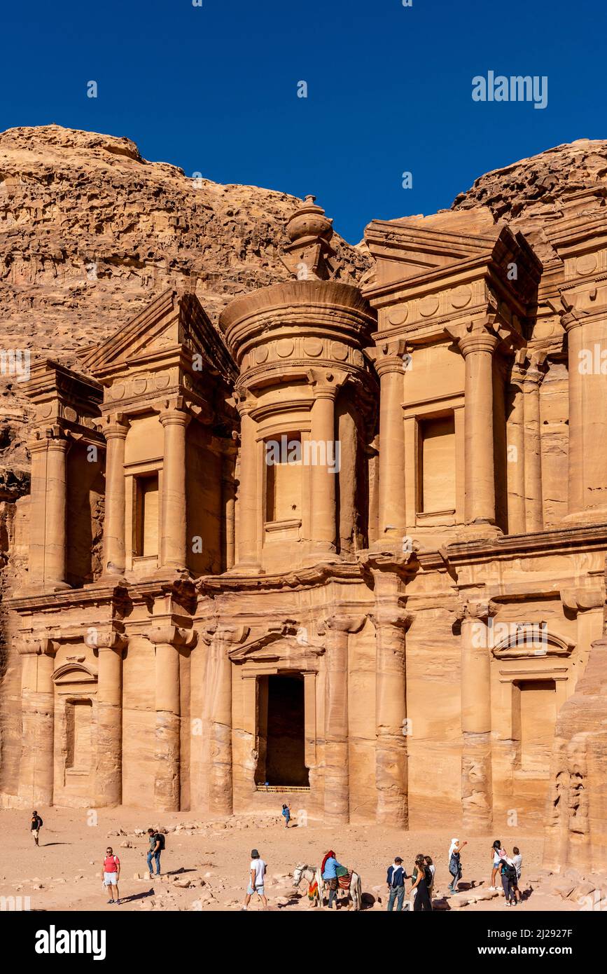 The Exterior Of The Monastery ‘Al-Deir’, Petra, Jordan Stock Photo - Alamy