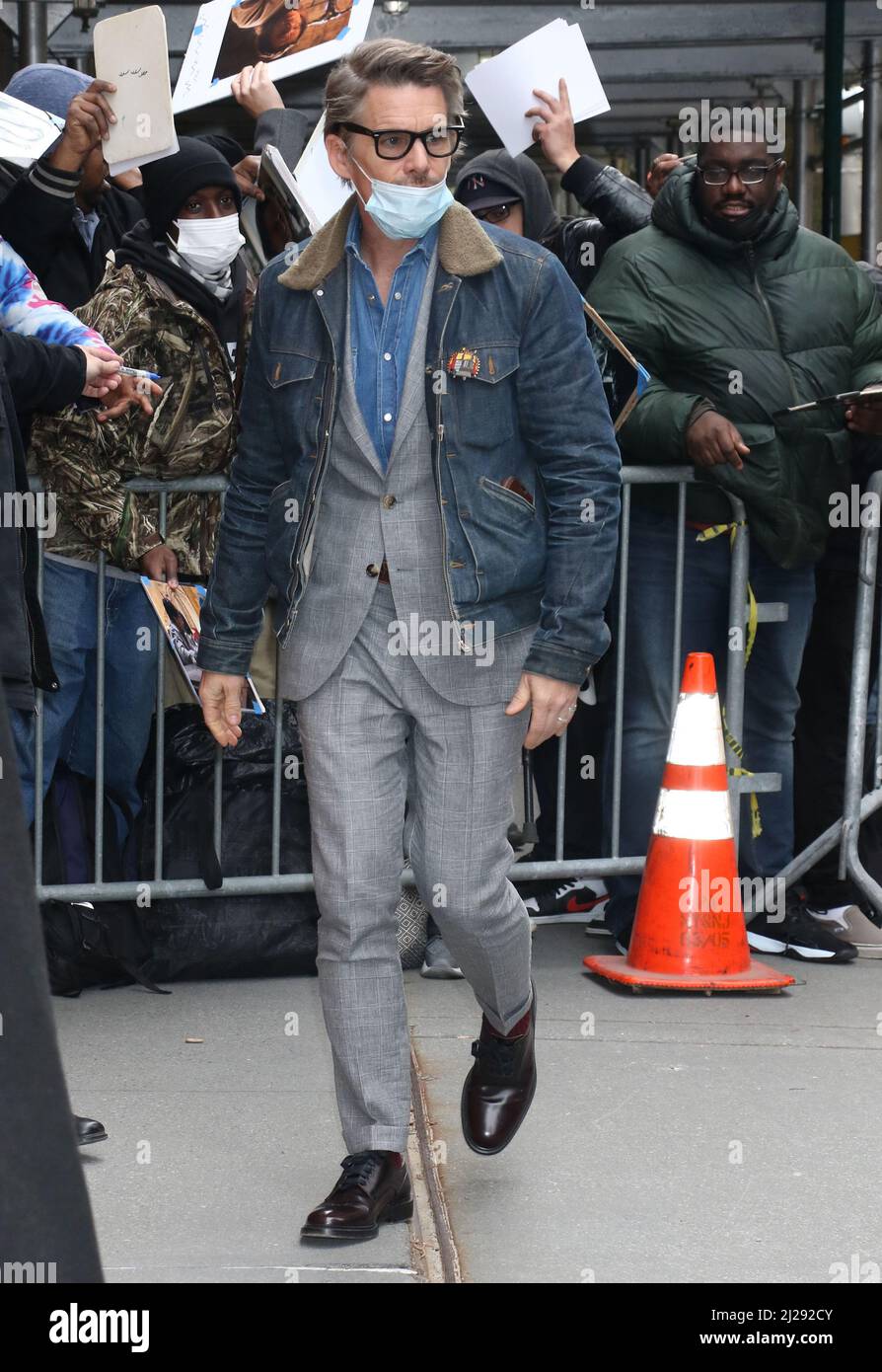NEW YORK, NY- March 30: Ethan Hawke at The View promoting the Marvel ...