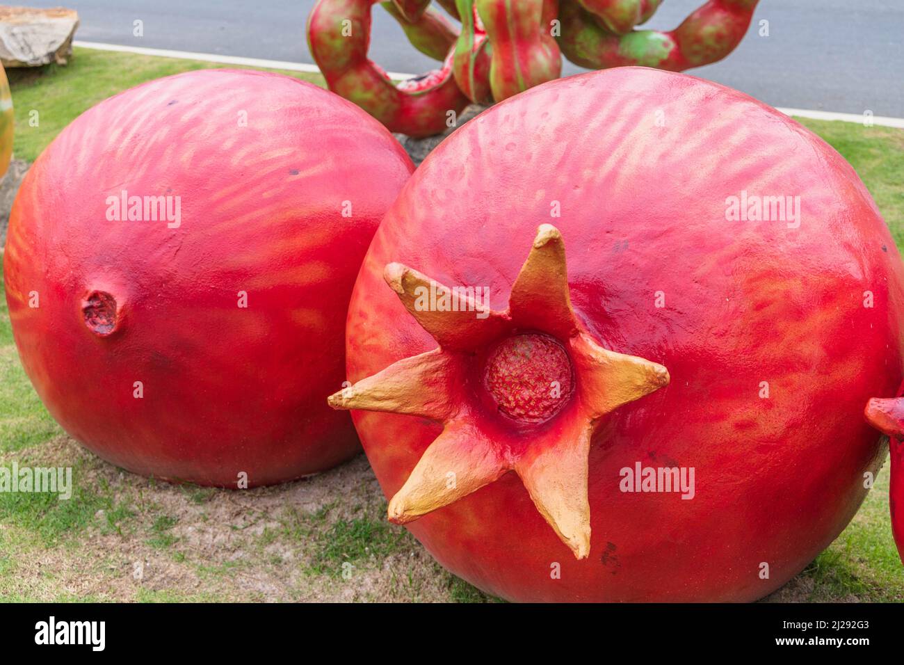 The giant fruit statues in Thailand Stock Photo - Alamy