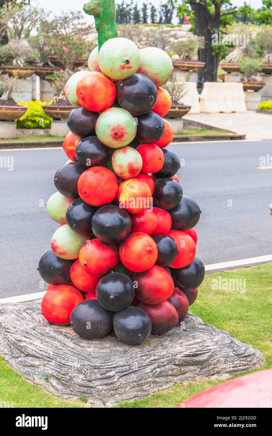 The giant fruit statues in Thailand Stock Photo - Alamy
