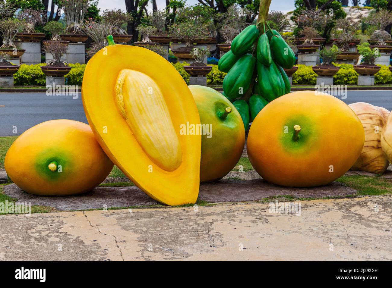 The giant fruit statues in Thailand Stock Photo - Alamy