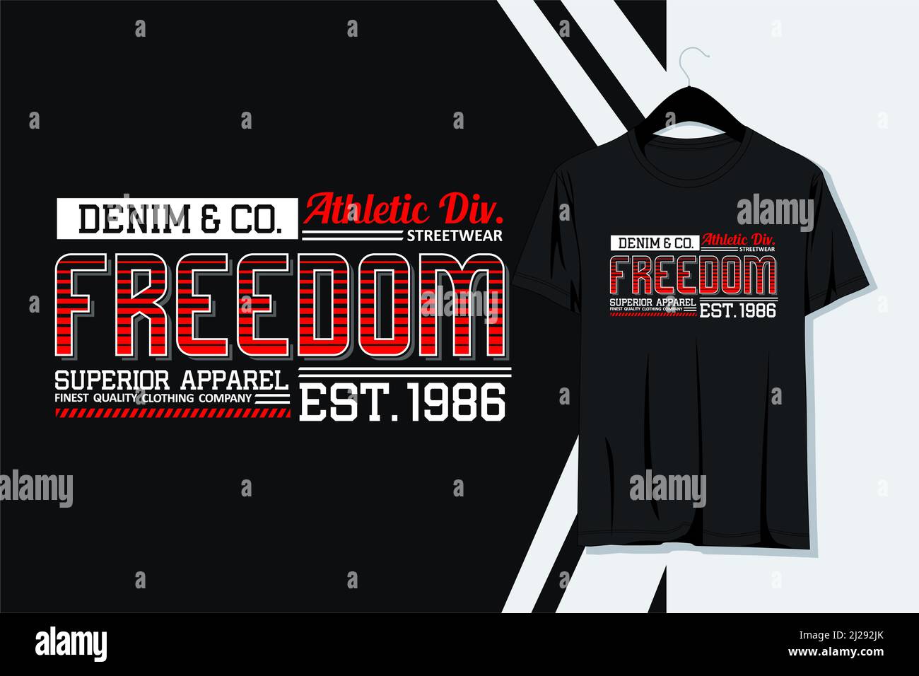 Typography design freedom vector illustration to print on t-shirts ...