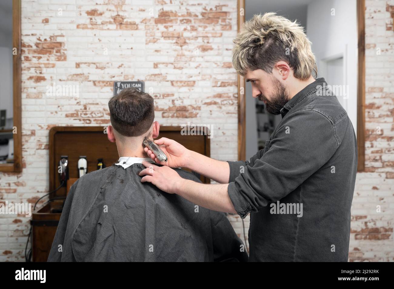 Hair cutting process hi-res stock photography and images - Alamy