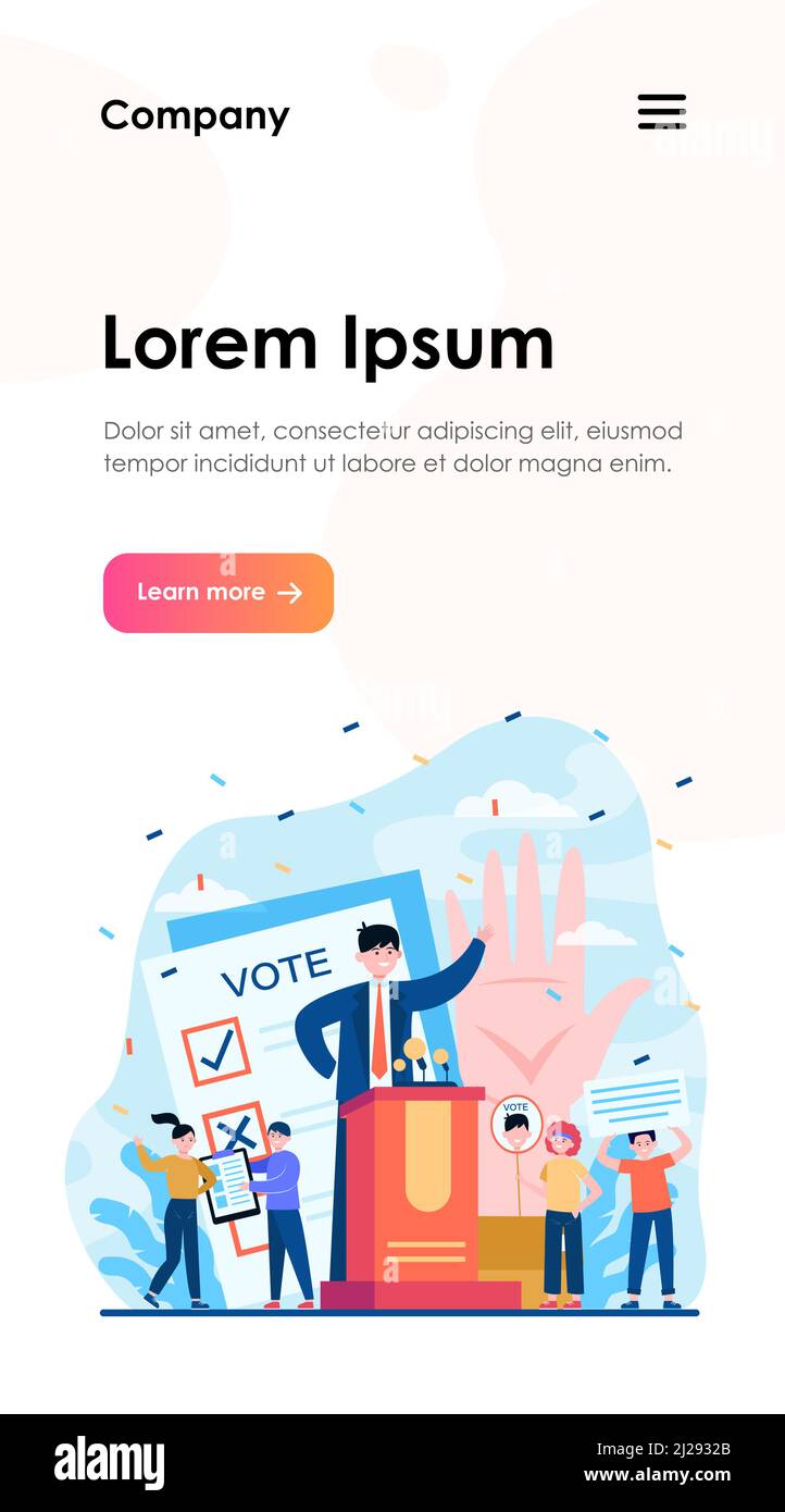 Election and political campaign. Politician speaker, candidate, voting ...