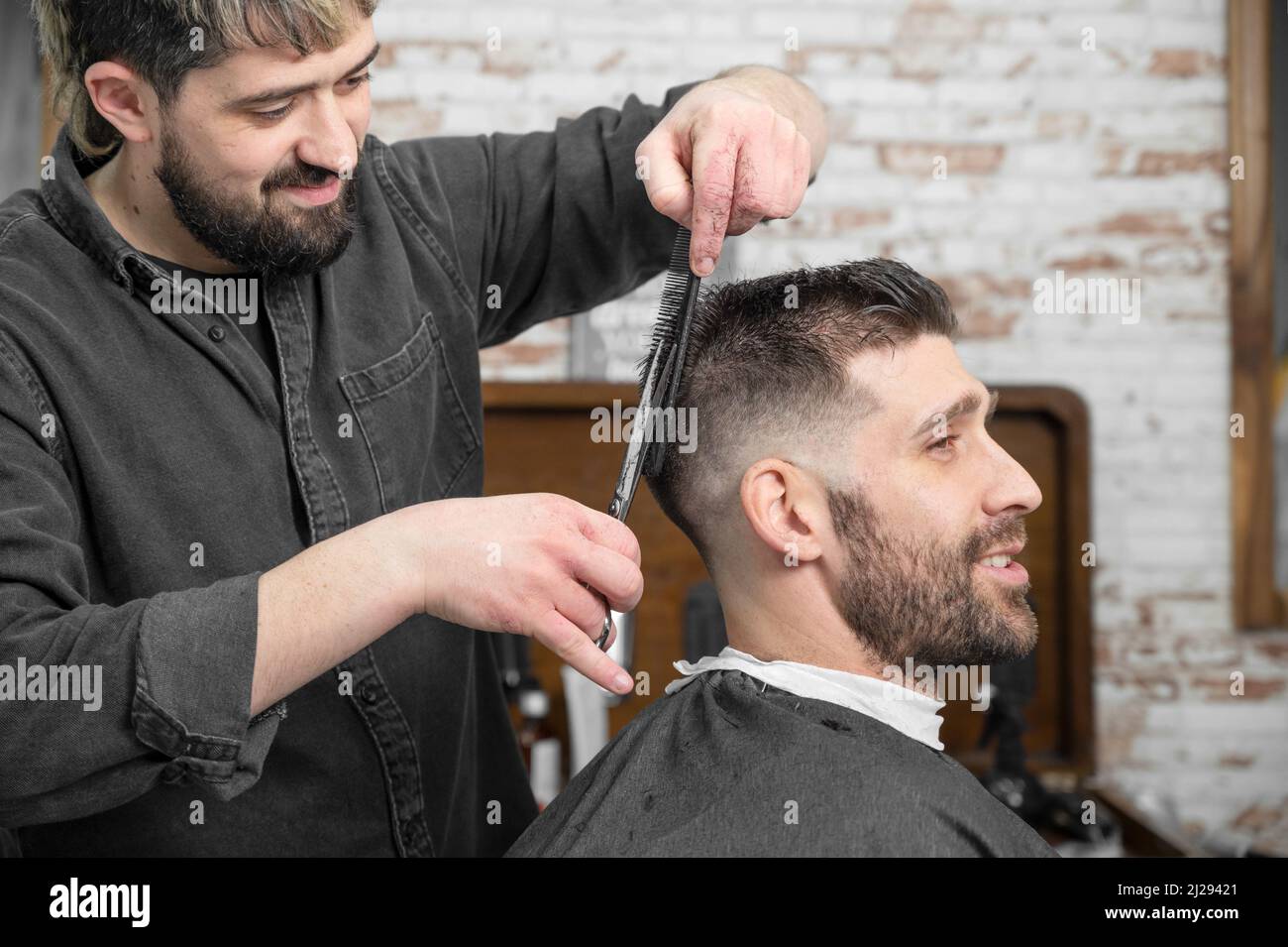 Work at the barber shop. High quality photo Stock Photo - Alamy