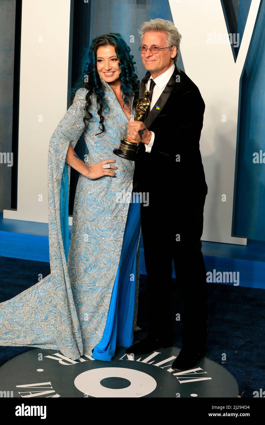 LOS ANGELES - MAR 27: Ann Mangini, Mark Mangini at the Vanity Fair ...
