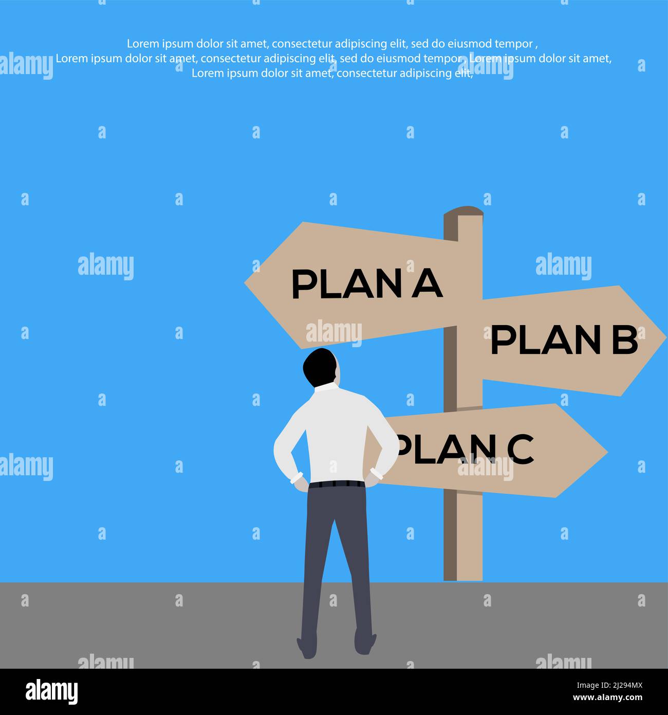 Dilemma Concept of determining the right strategy. Business people ...