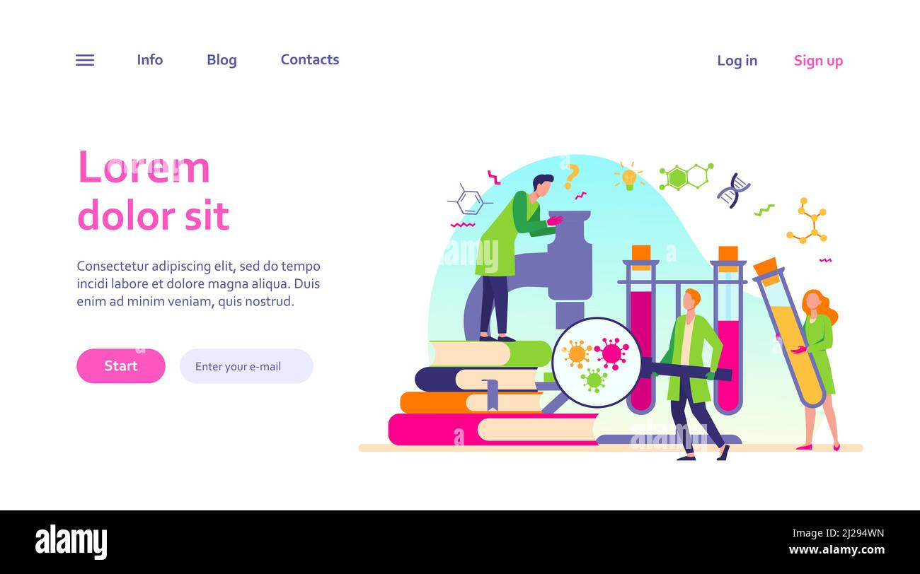 Test tubes microscope in Stock Vector Images - Alamy