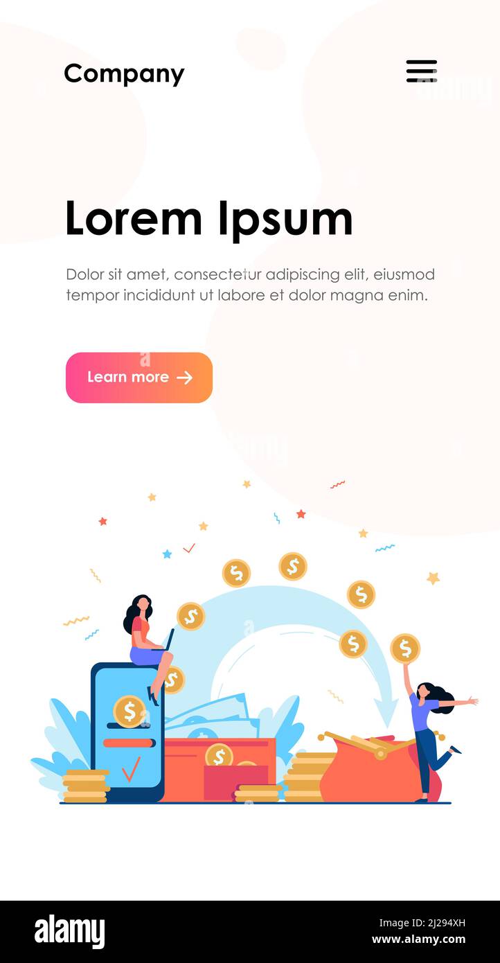 Stylized people sending payment and receiving money isolated flat ...