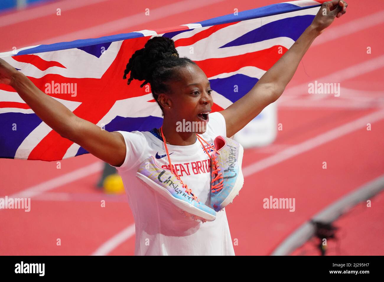 Lorraine Ugen (GBR) third position on Long Jump women during World ...