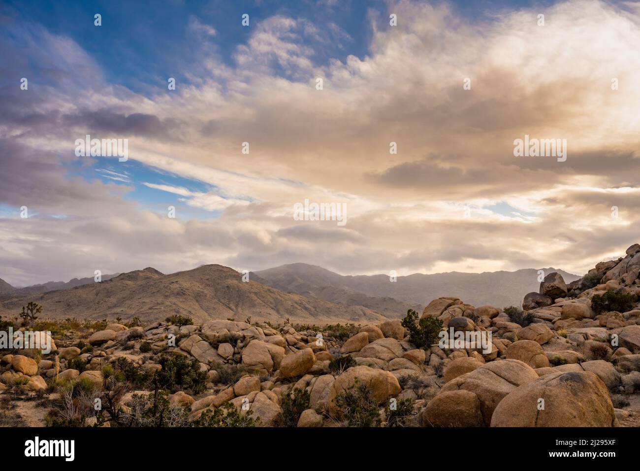 Storm Clouds Over Boulder Field from the Window Trail in Joshua Tree ...