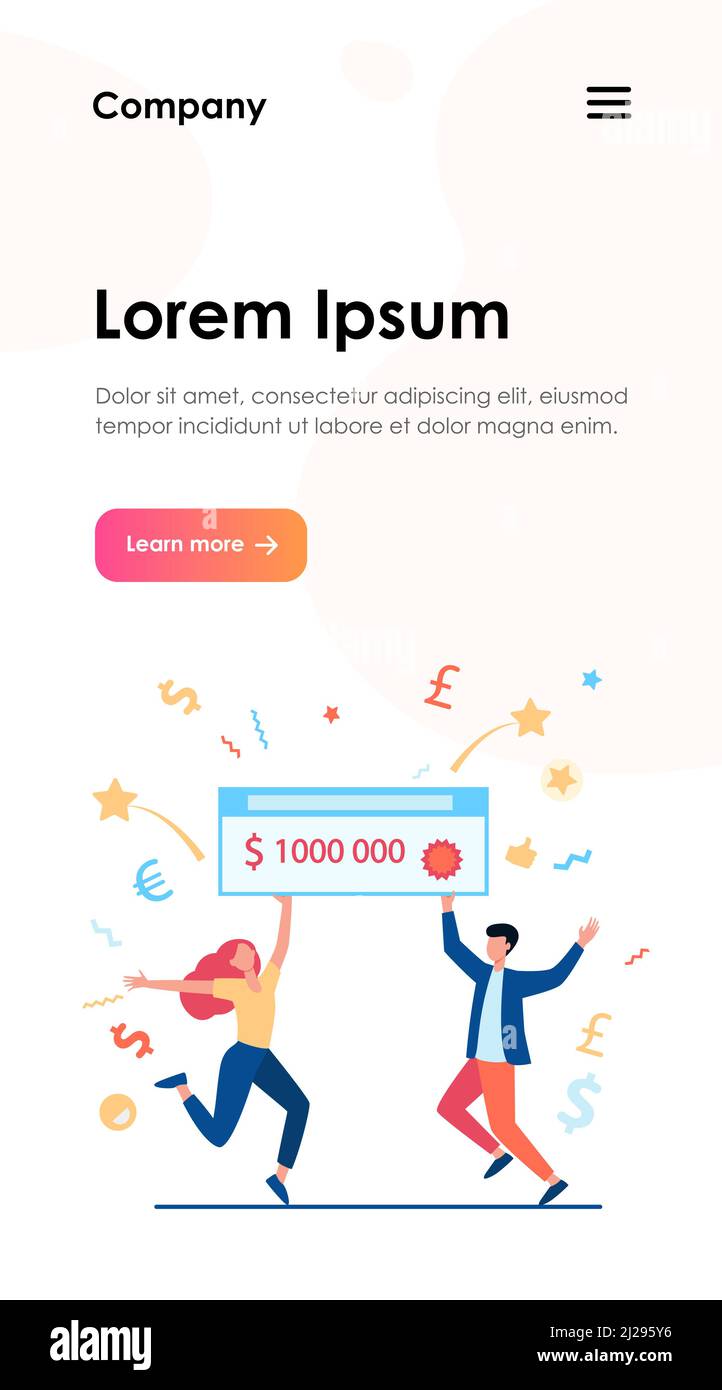 Winners cheque Stock Vector Images - Alamy