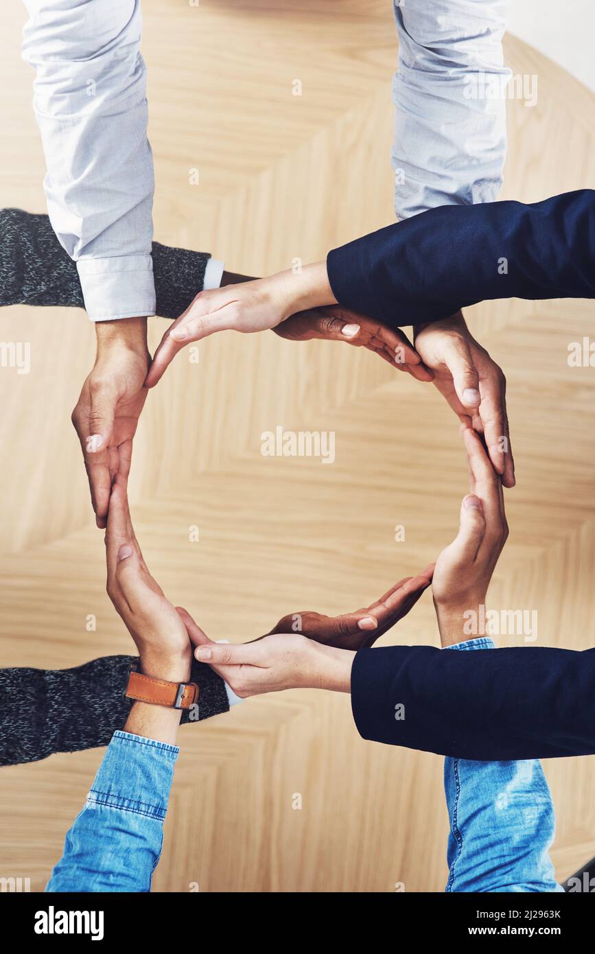 Its our world and were all living in it. High angle shot of a group of ...