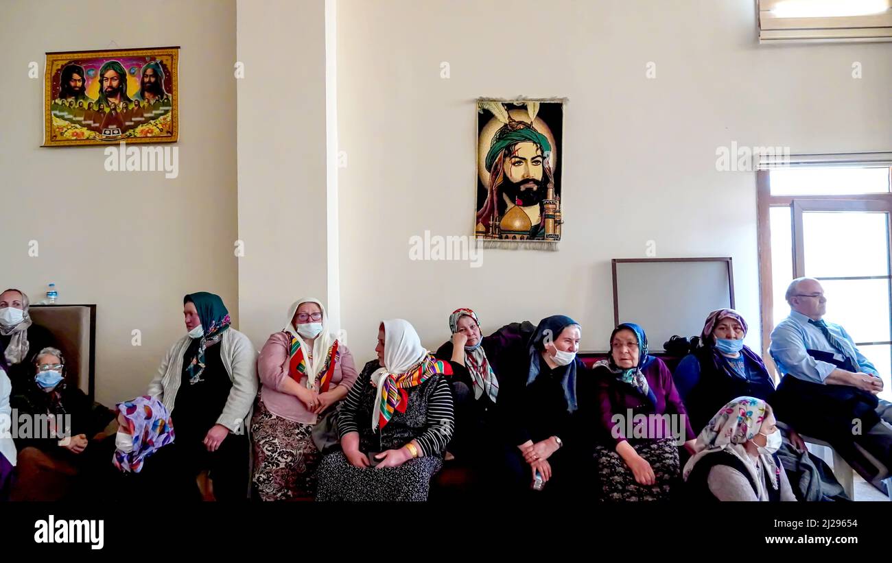 Izmir, Turkey. 26th Mar, 2022. Anatolian Alevi Muslims have gathered in ...