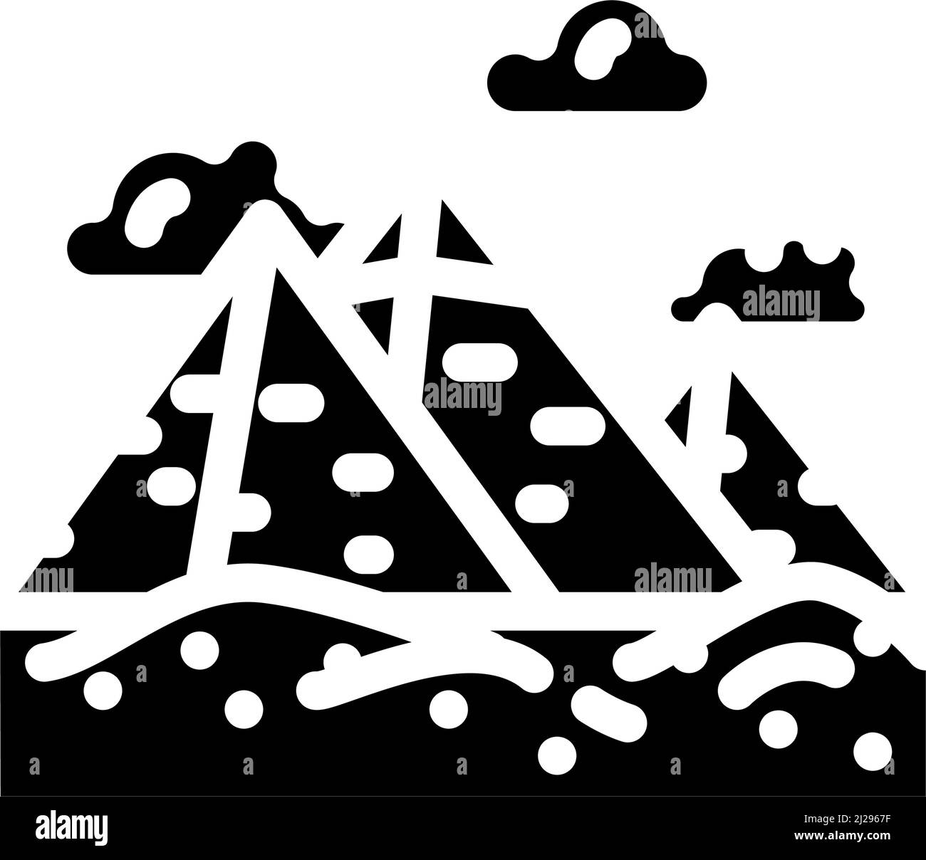 pyramid construction glyph icon vector illustration Stock Vector Image ...
