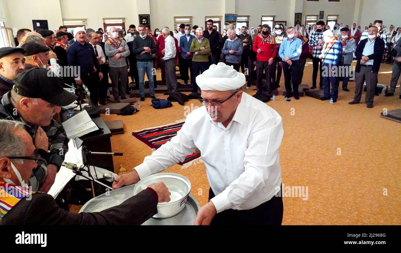 Izmir, Turkey. 26th Mar, 2022. Anatolian Alevi Muslims have gathered in ...